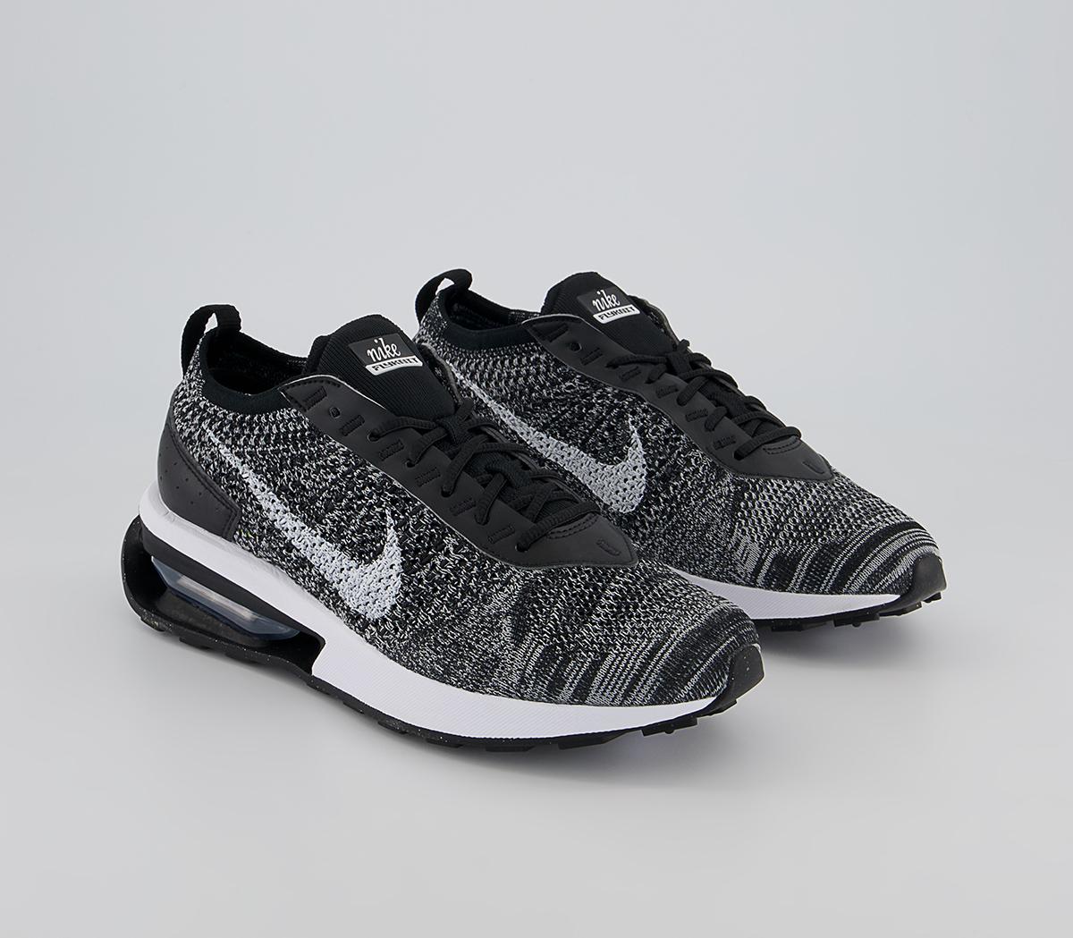Nike Air Max Flyknit Racer Trainers Black White - Nike Air Max