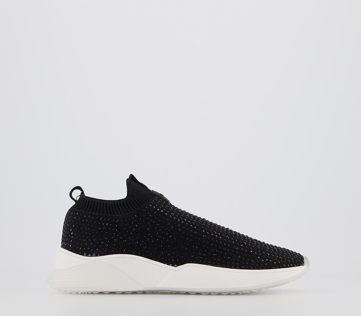 Office Flex Embellished Slip On Trainers Black Emellished - Flat Shoes ...