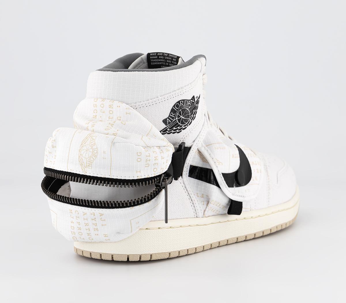 Jordan Air Jordan 1 Utility Trainers White Neutral Indigo Light Bone ...
