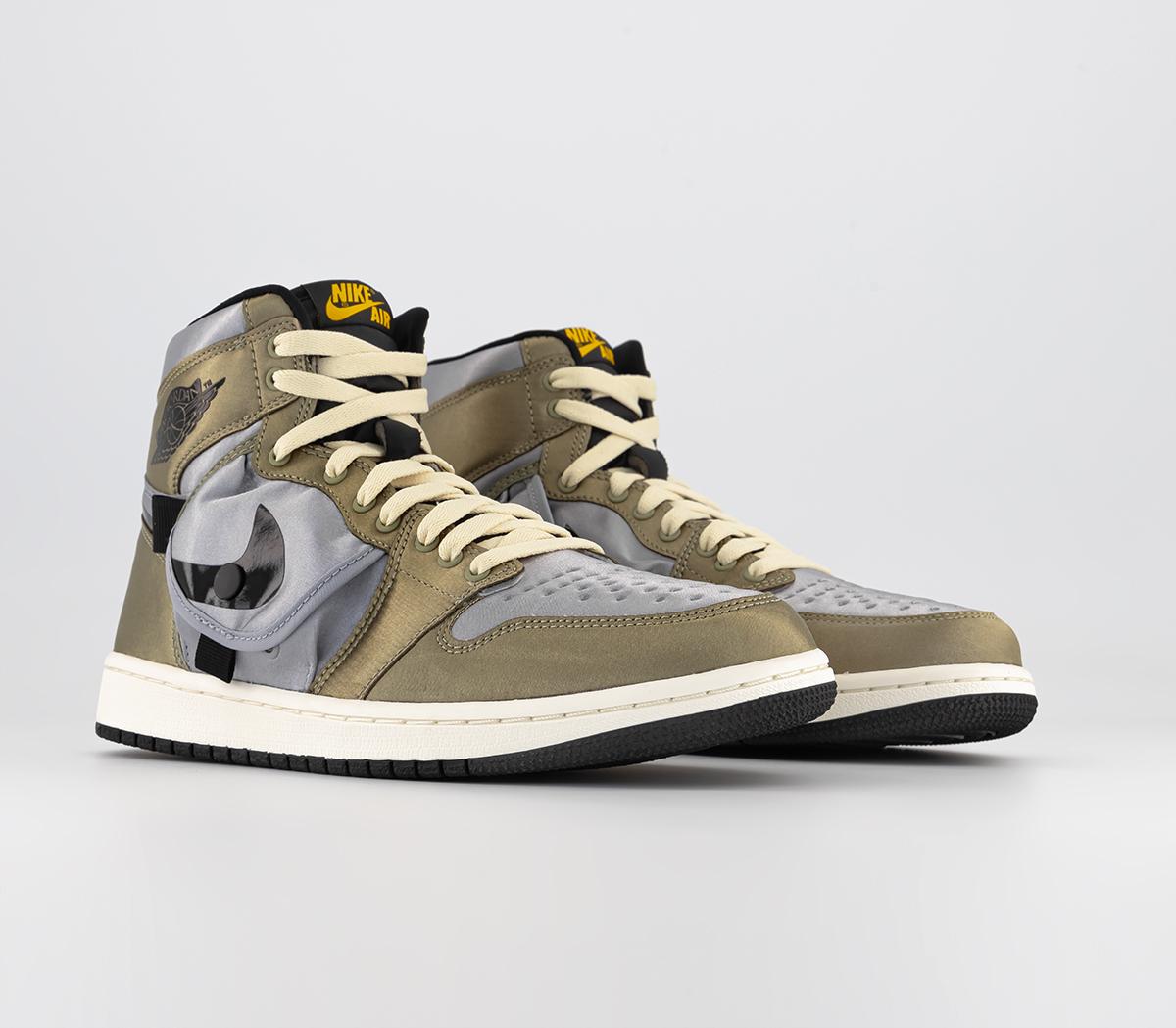 Jordan Air Jordan 1 Utility Trainers Neutral Olive Taxi Light Steel ...