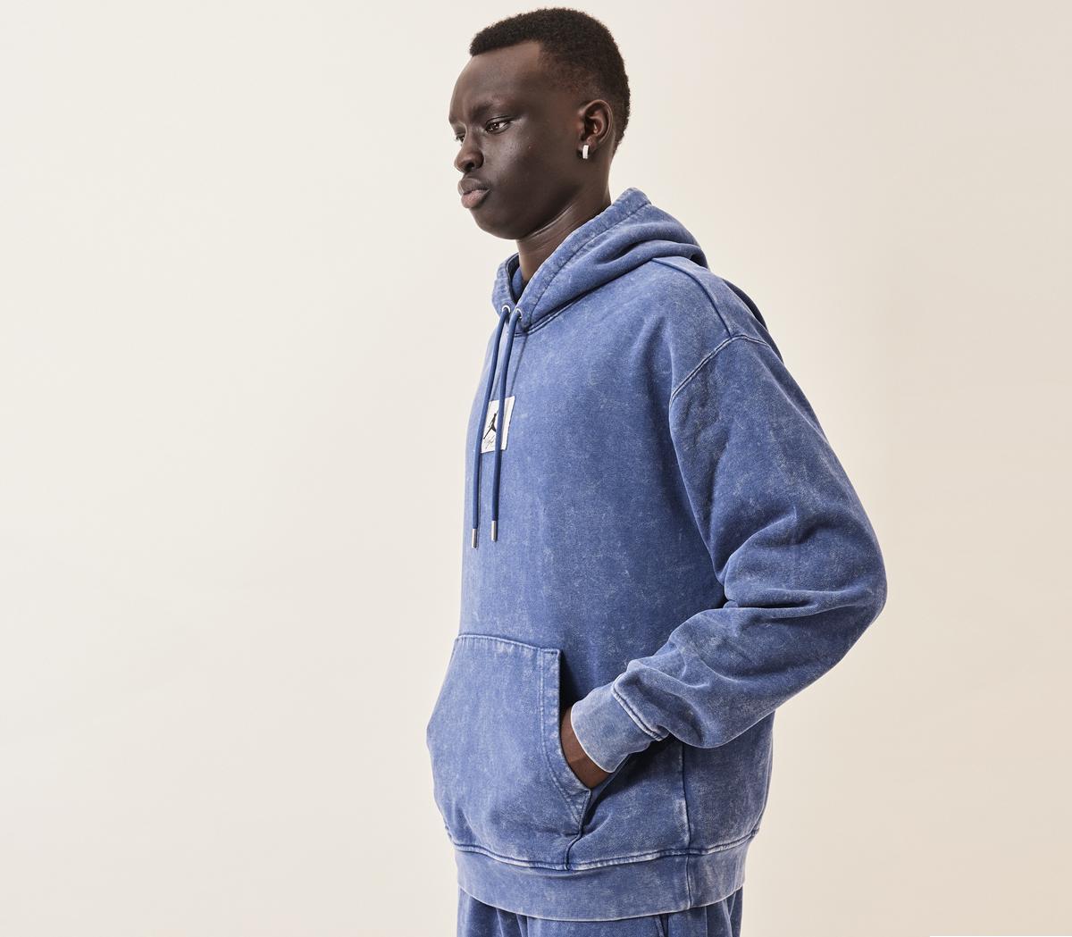 Jordan Washed Fleece Hoodie French Blue - Clothing & Accessories