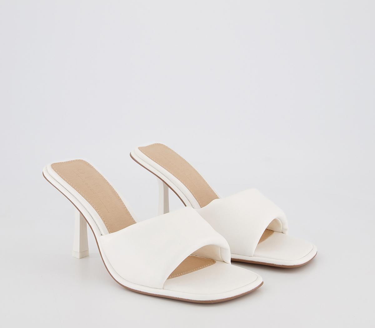 OFFICE Major Padded Heel Mules White - Heels