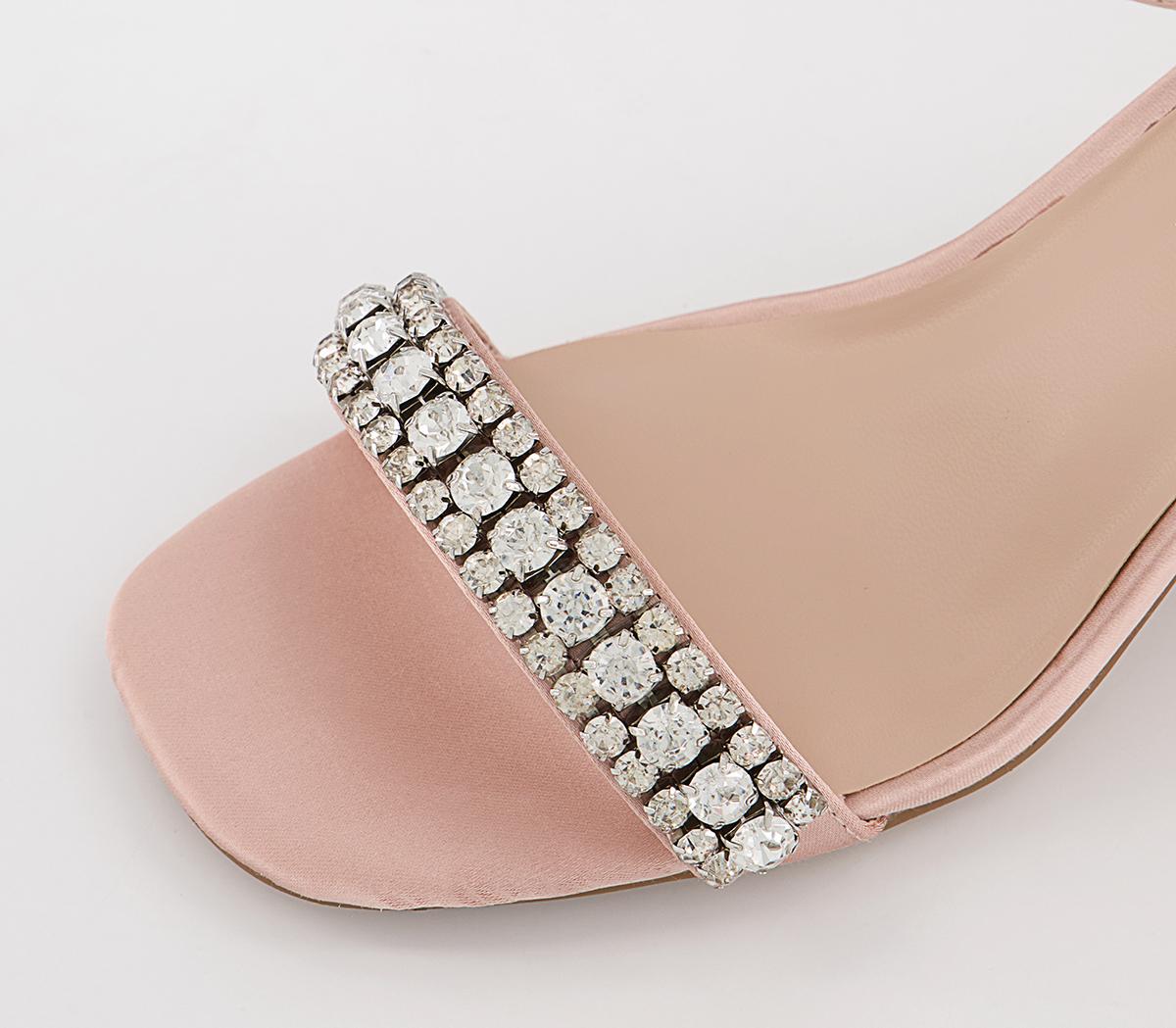 OFFICE Maeva Embellished Block Sandals Blush - Heels