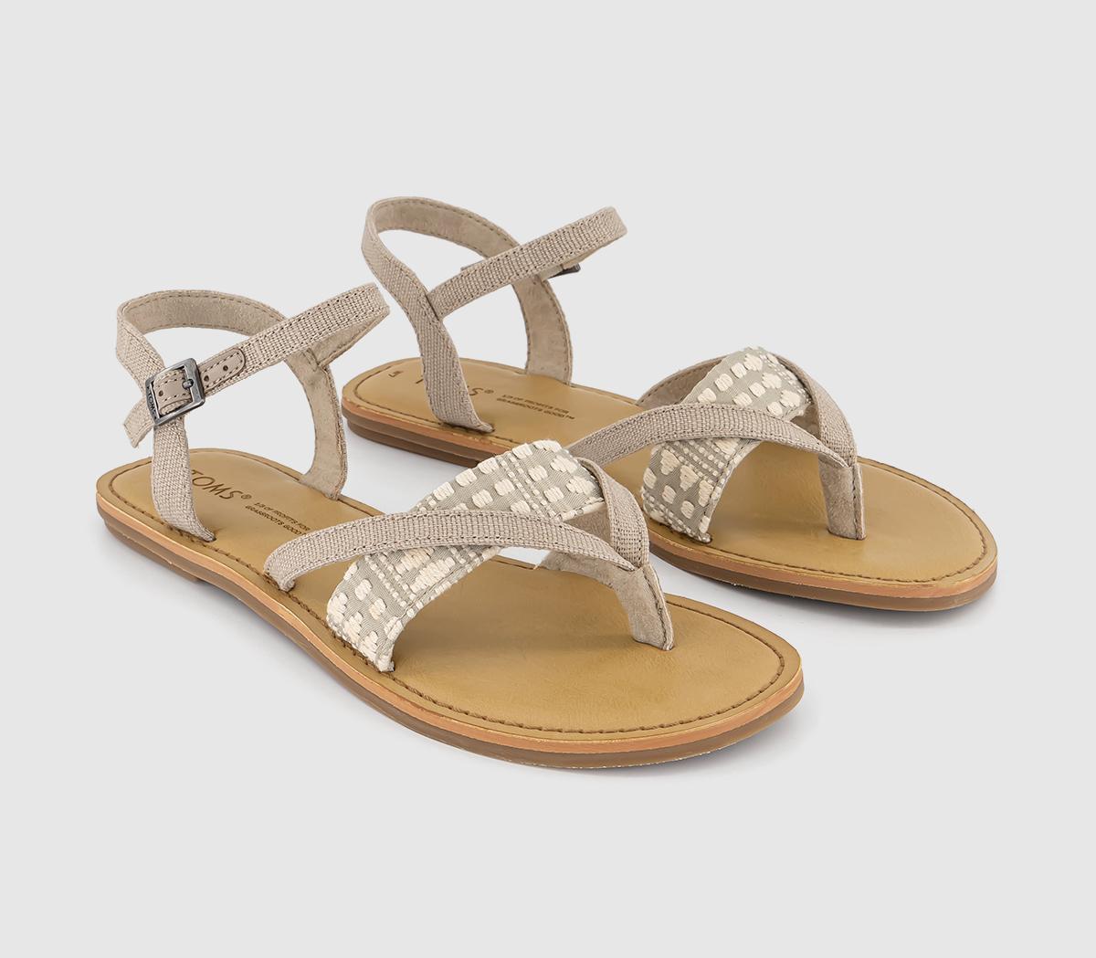 TOMS Lexie Sandals Tan Canvas - Women’s Sandals