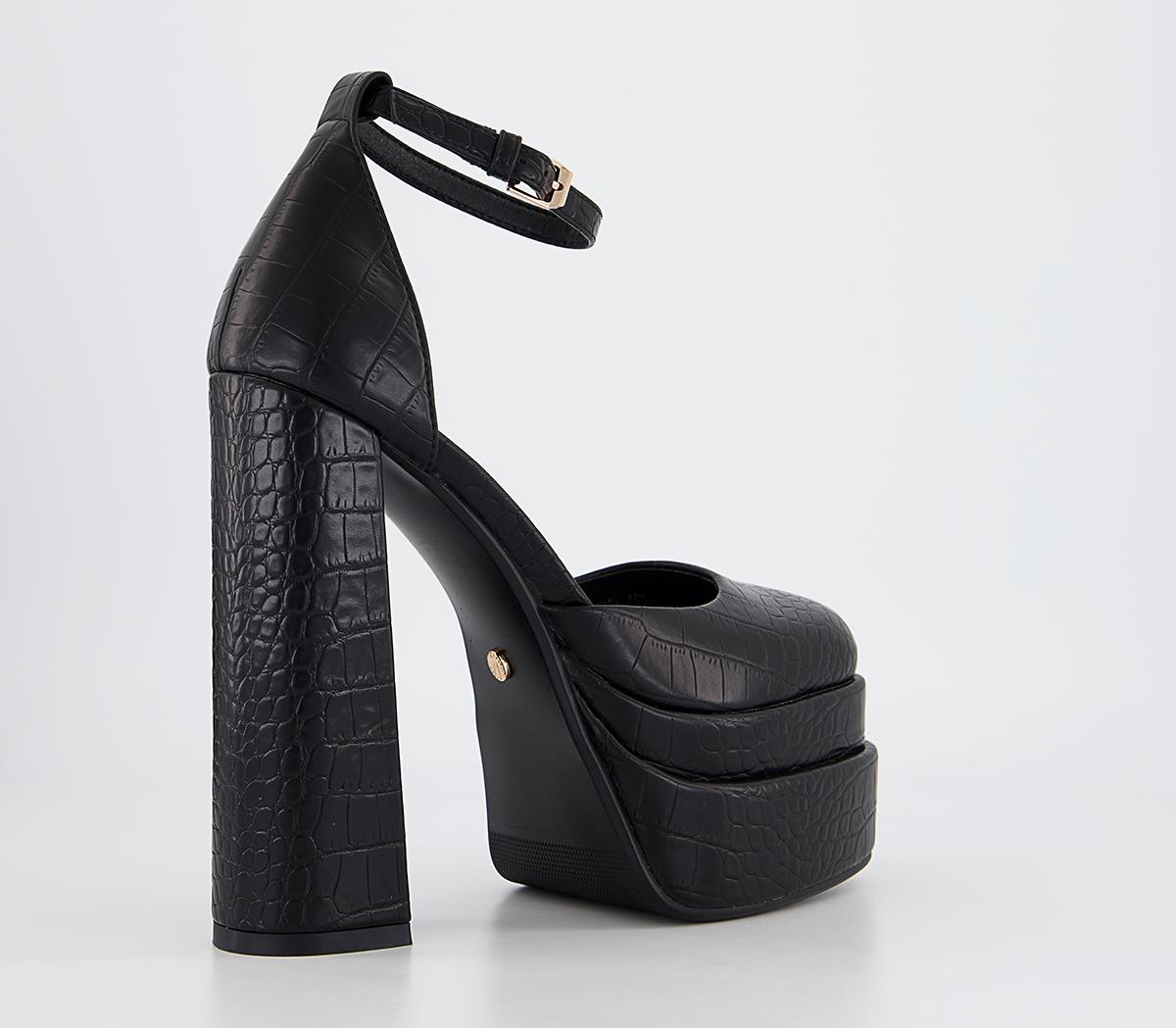 OFFICE Hide Away Extreme Platform Courts Black - Heels