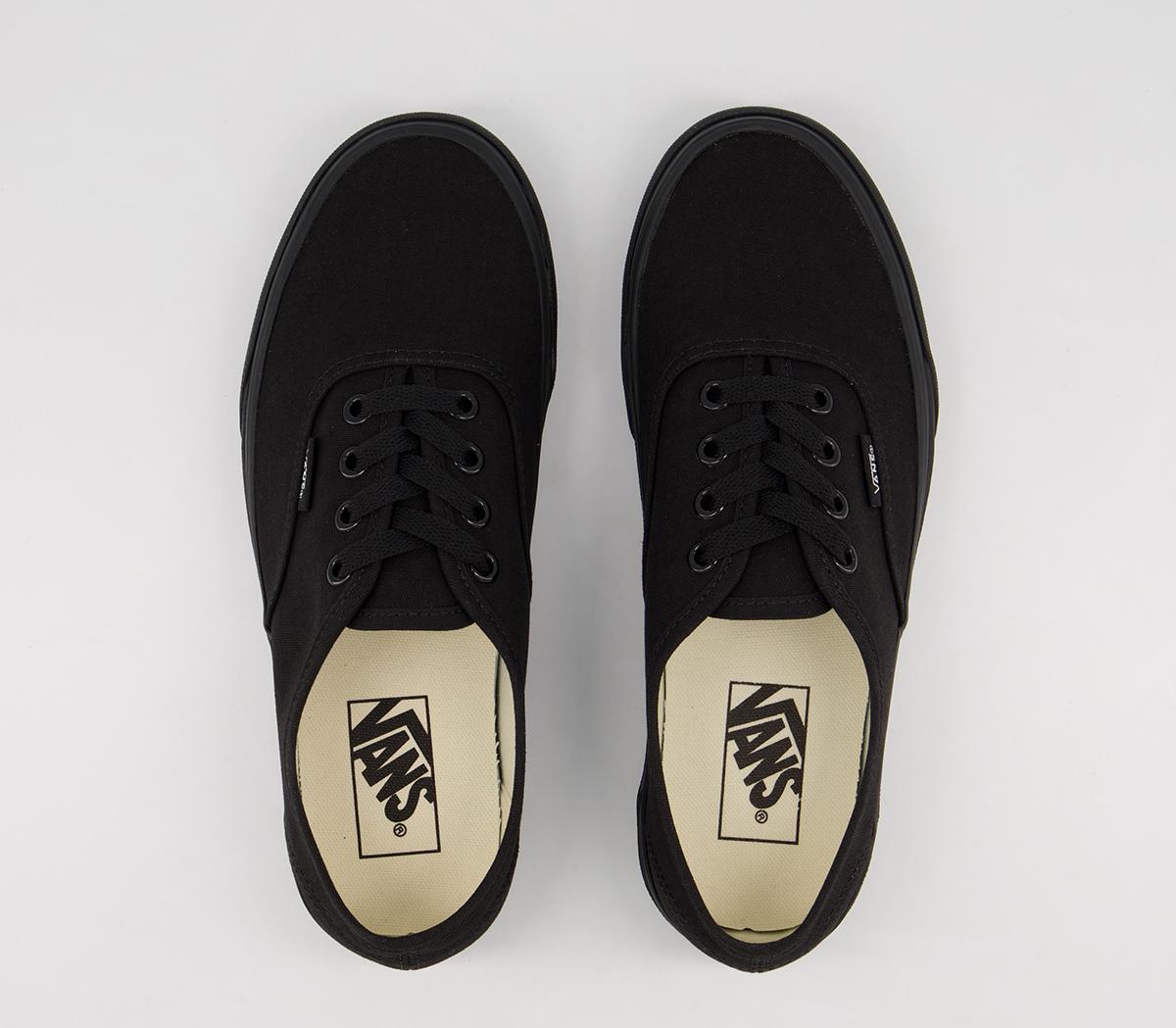 Vans Authentic Trainers Flash Black Mono - Unisex Sports