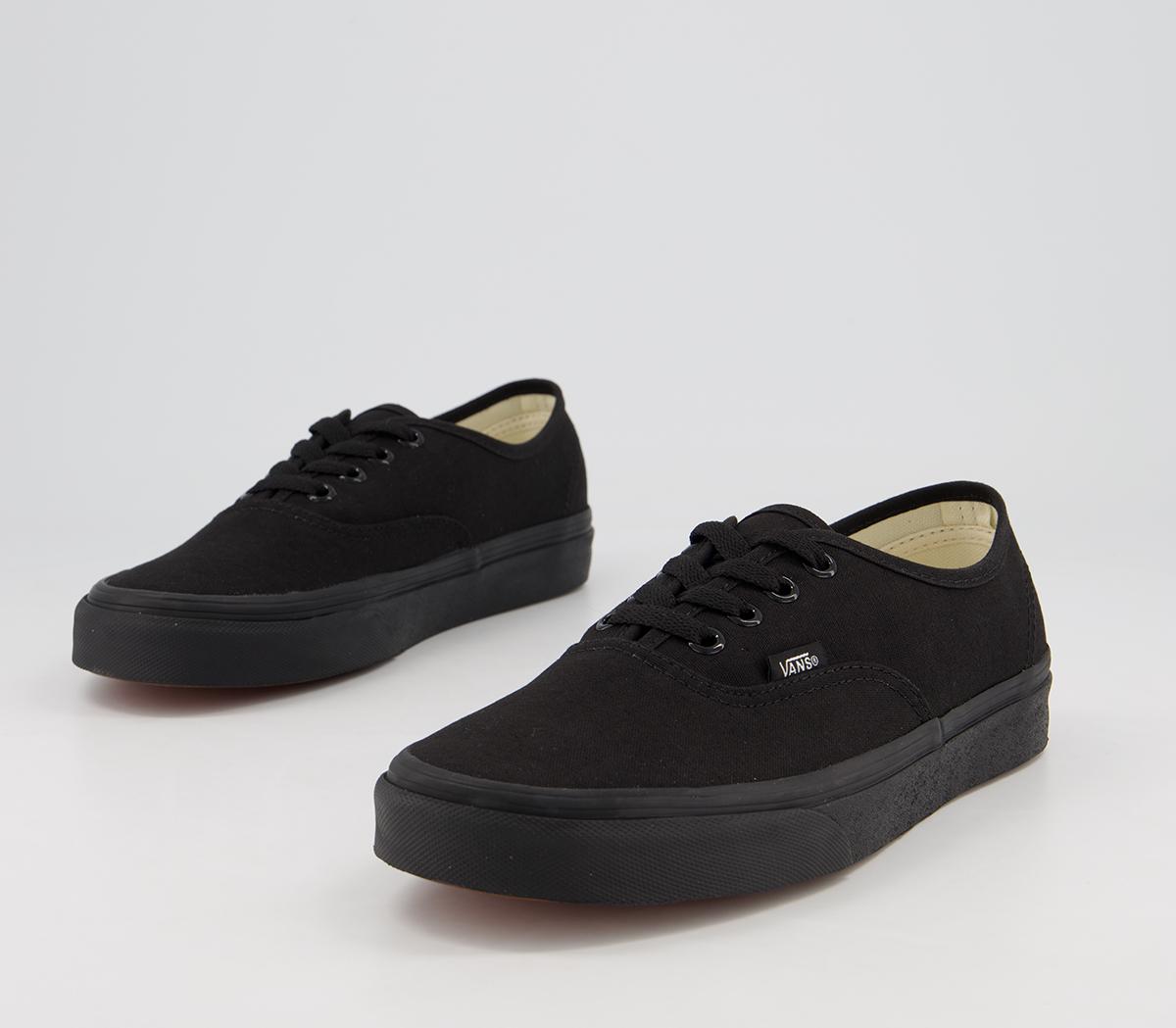 Vans Authentic Trainers Flash Black Mono - Unisex Sports
