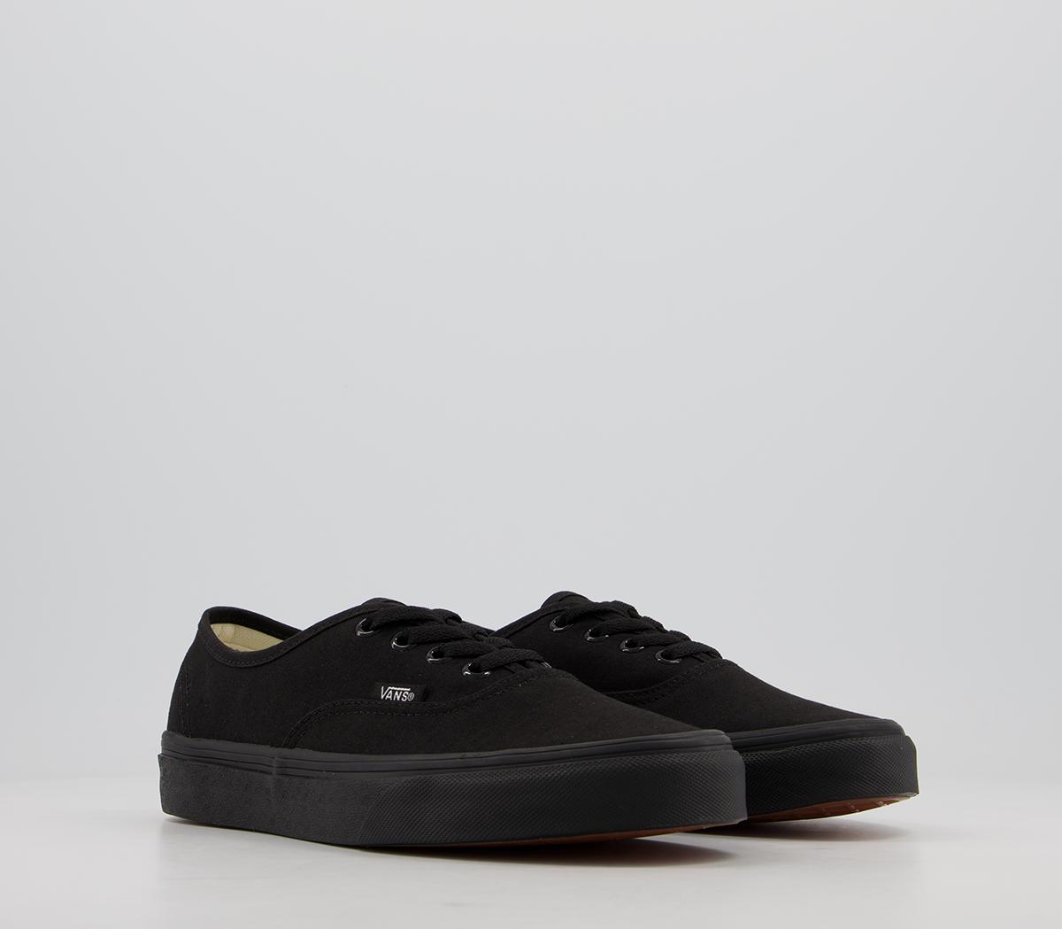 Vans Authentic Trainers Flash Black Mono - Unisex Sports