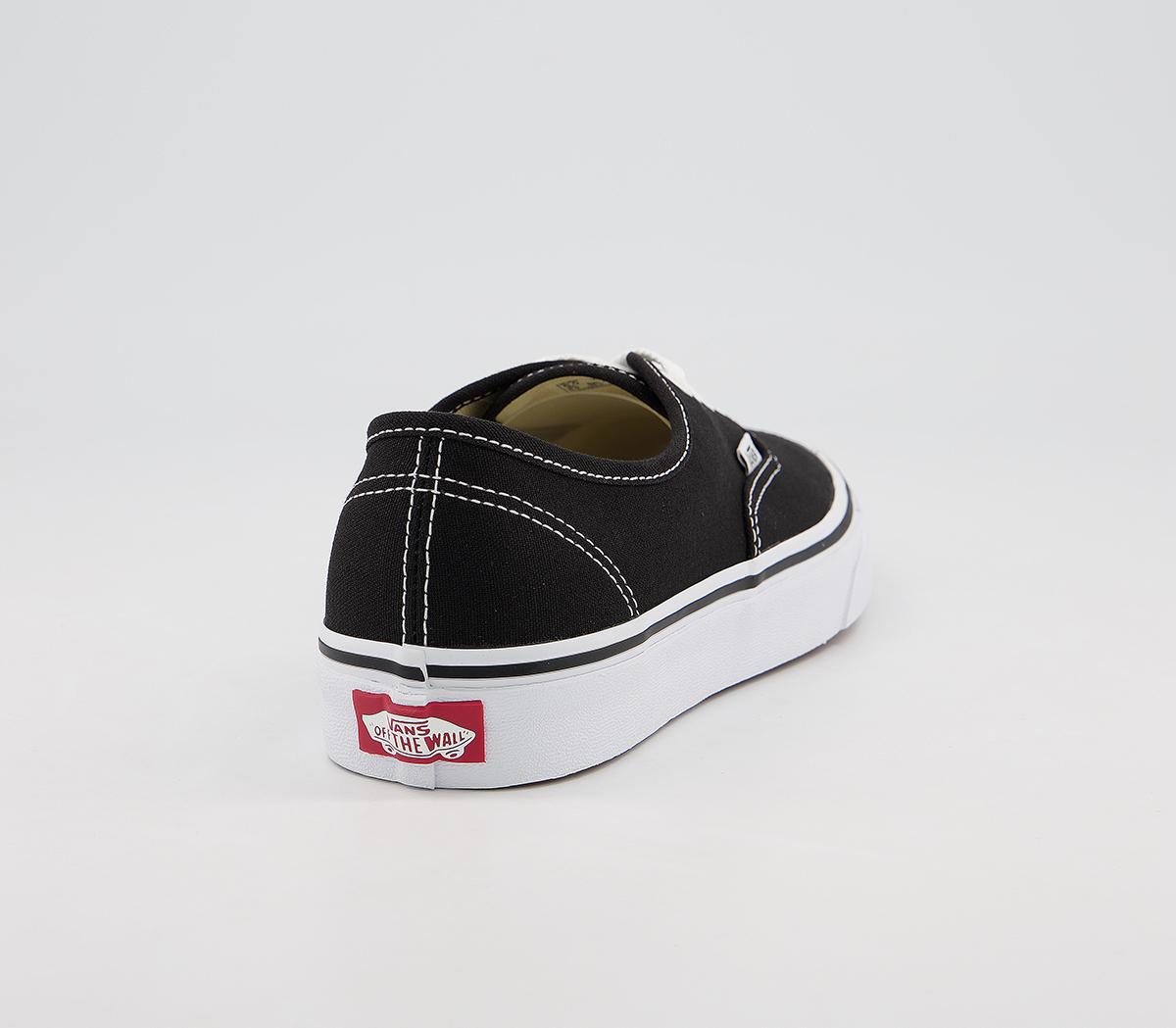 Vans Authentic Trainers Flash Black White - Unisex Sports