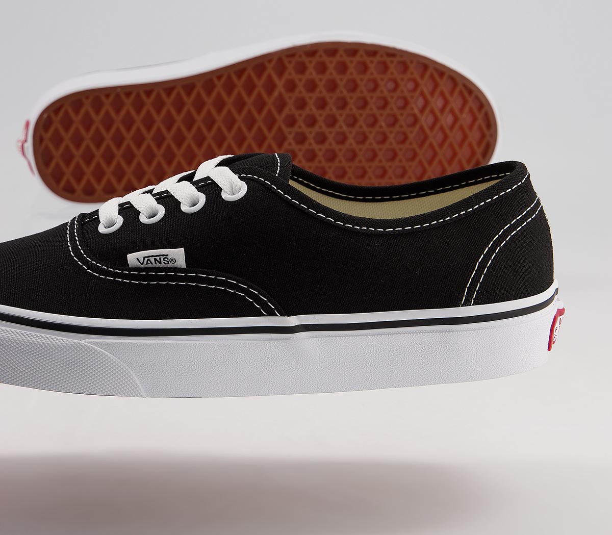Vans Authentic Trainers Flash Black White - Unisex Sports
