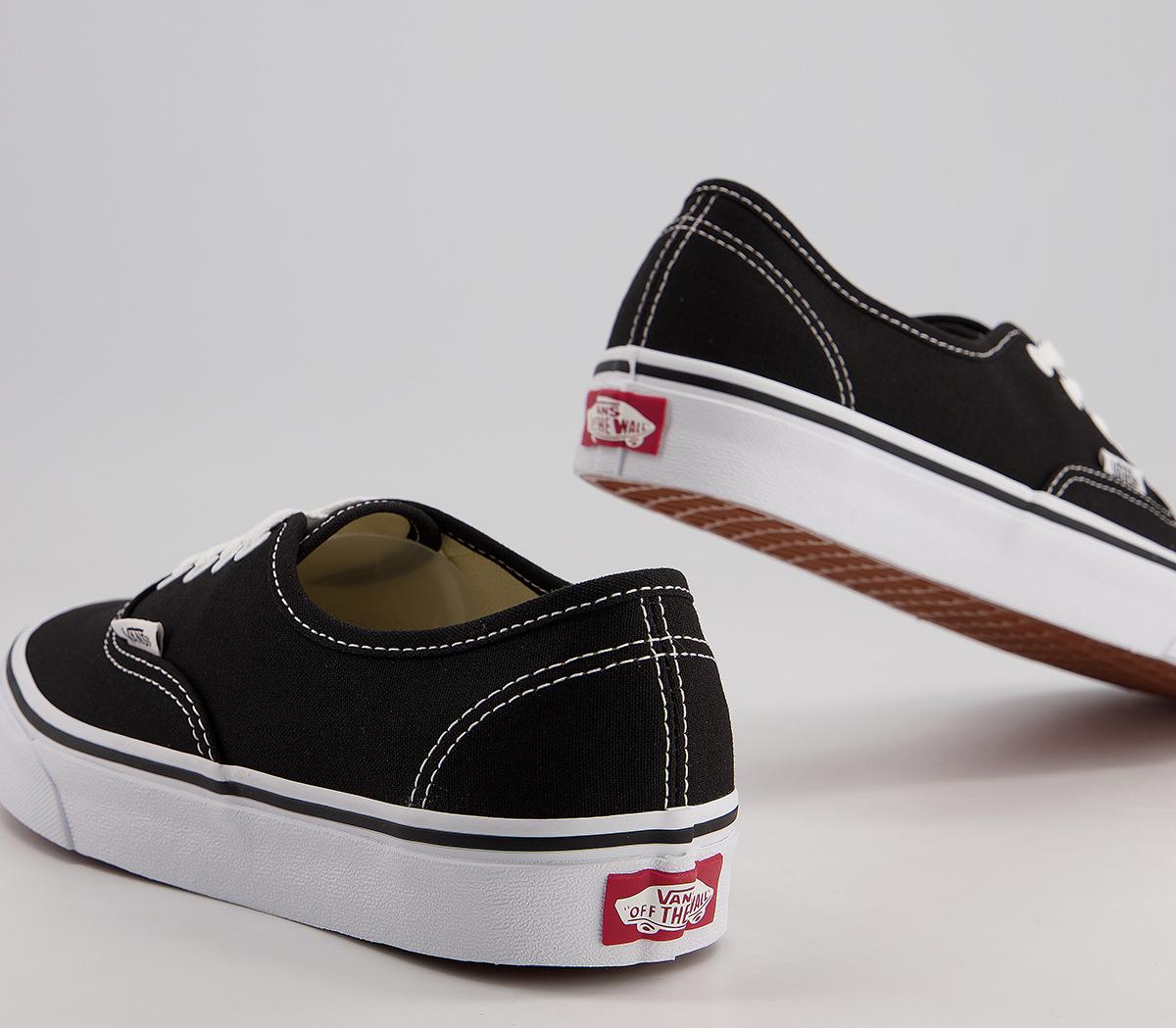 Vans Authentic Trainers Flash Black White - Unisex Sports