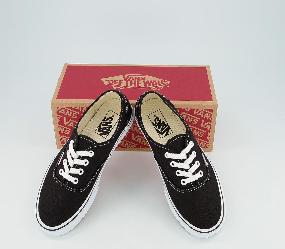 Vans Authentic Trainers Flash Black White - Unisex Sports