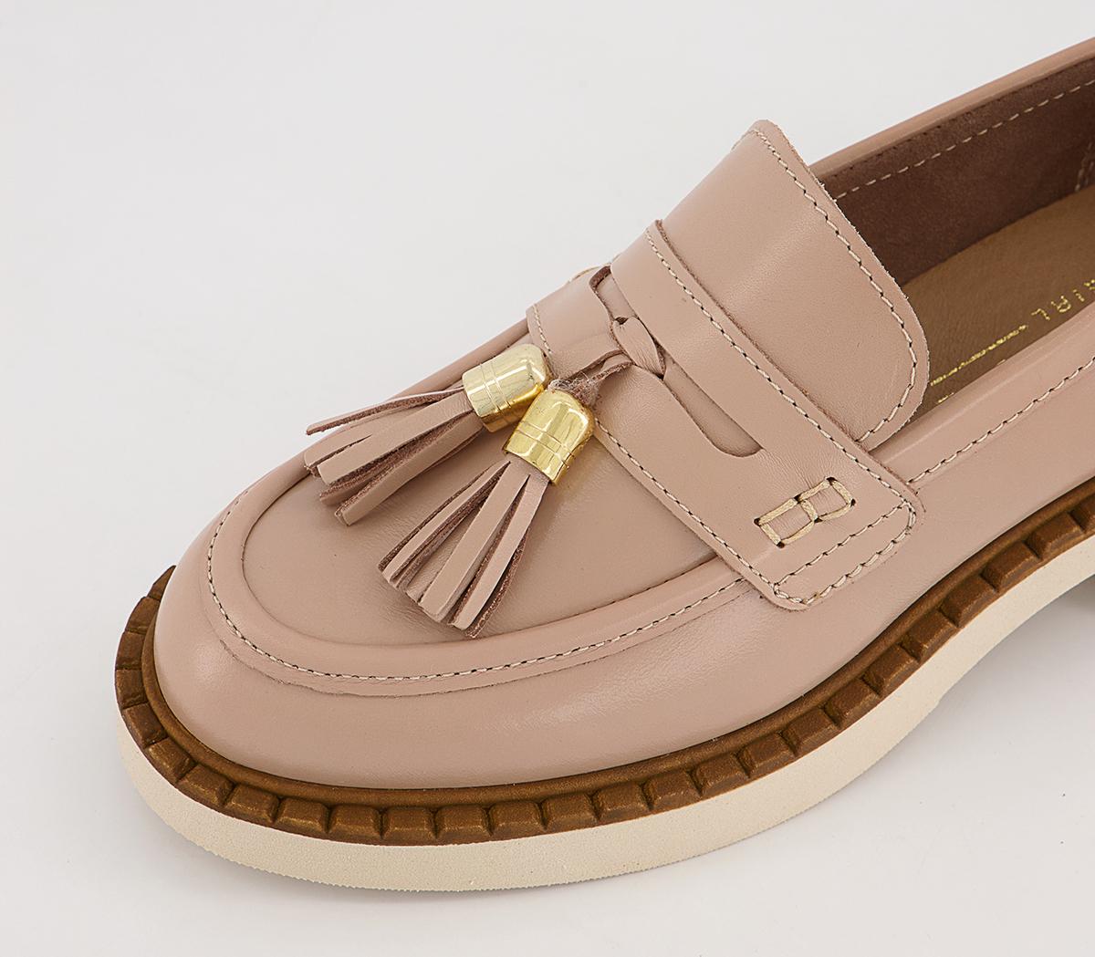 OFFICE Fable Chunky Loafers Beige Leather - Flat Shoes for Women