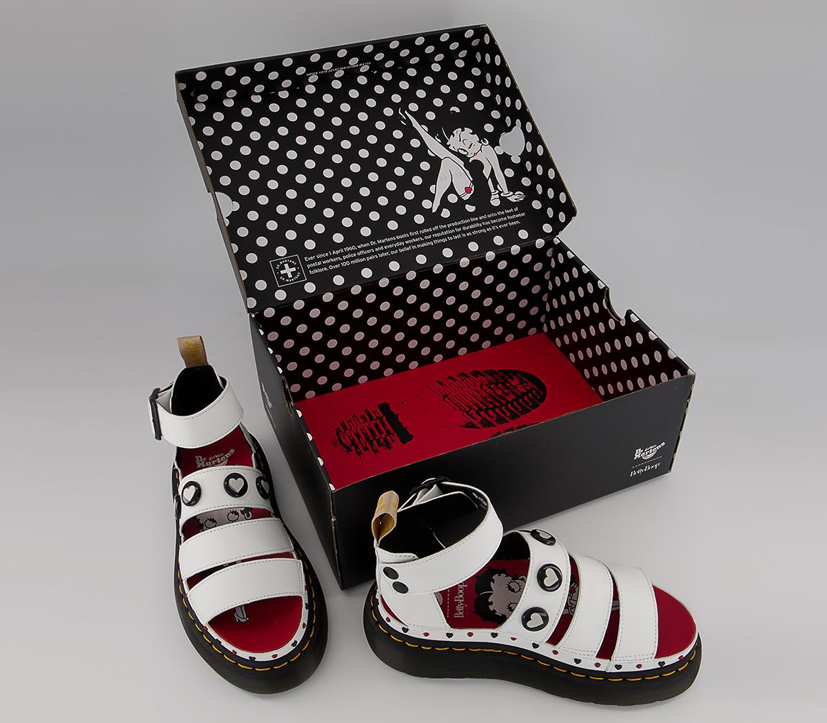 Dr. Martens V Clarissa Ii Quad Betty Boop Boots Optical White Kemble ...
