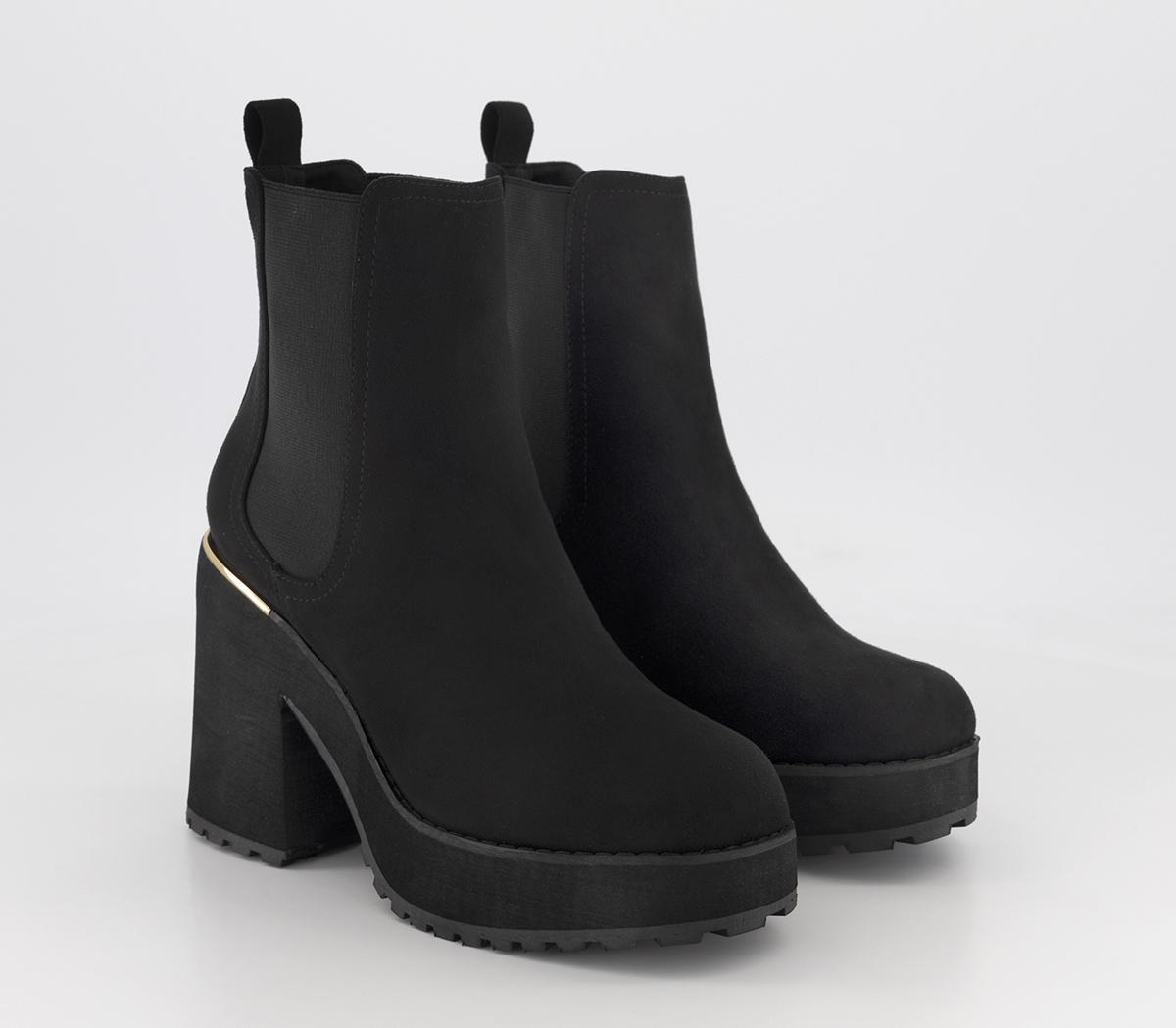 Office Adelaide Platform Chelsea Ankle Boots Black Womens Ankle Boots