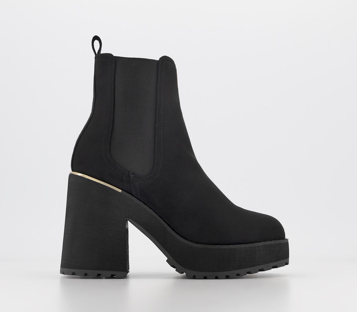 Office Adelaide Platform Chelsea Ankle Boots Black Womens Ankle Boots