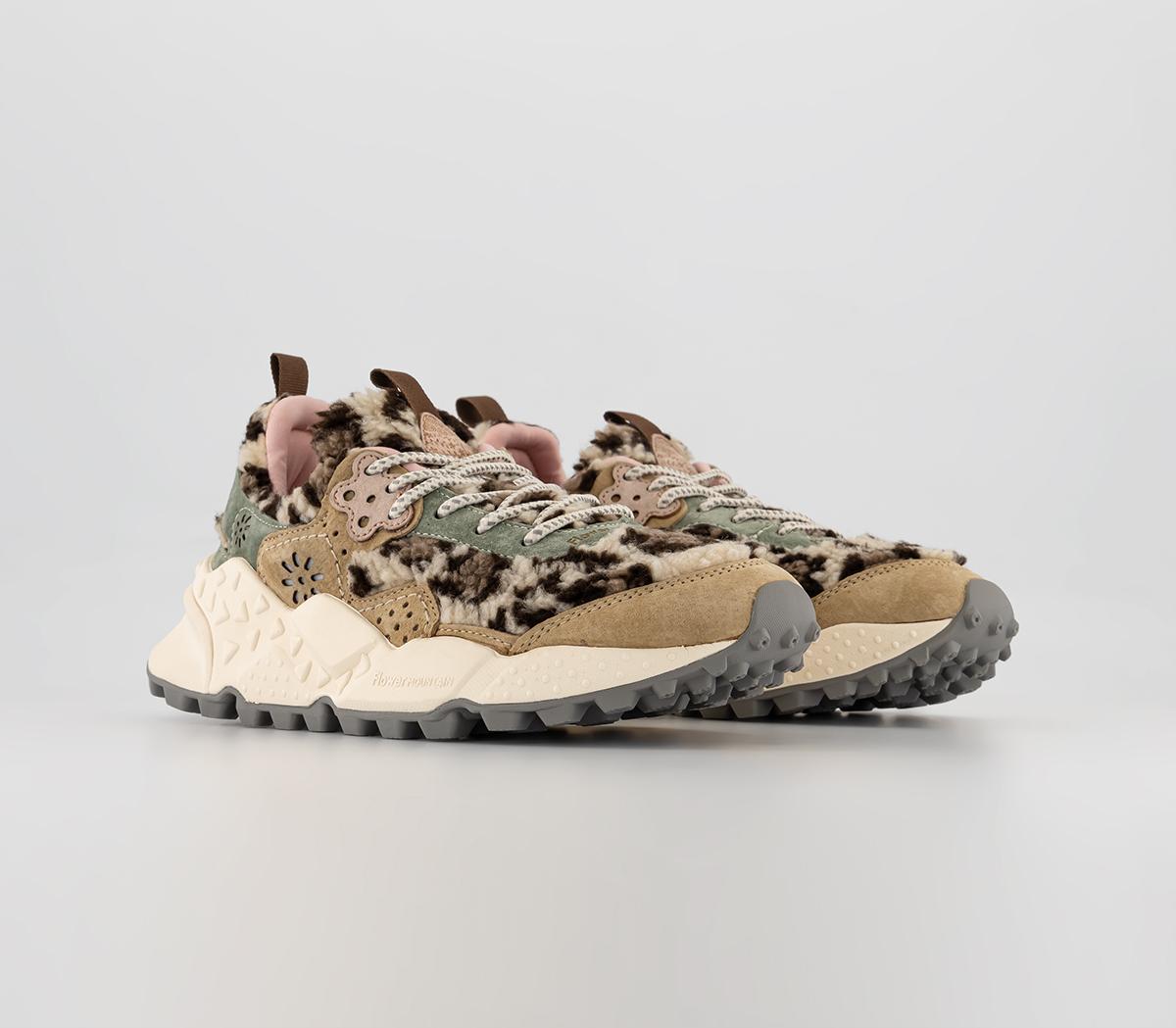 Flower Mountain Kotetsu Woman Trainers Beige Army Brown - Women's Trainers