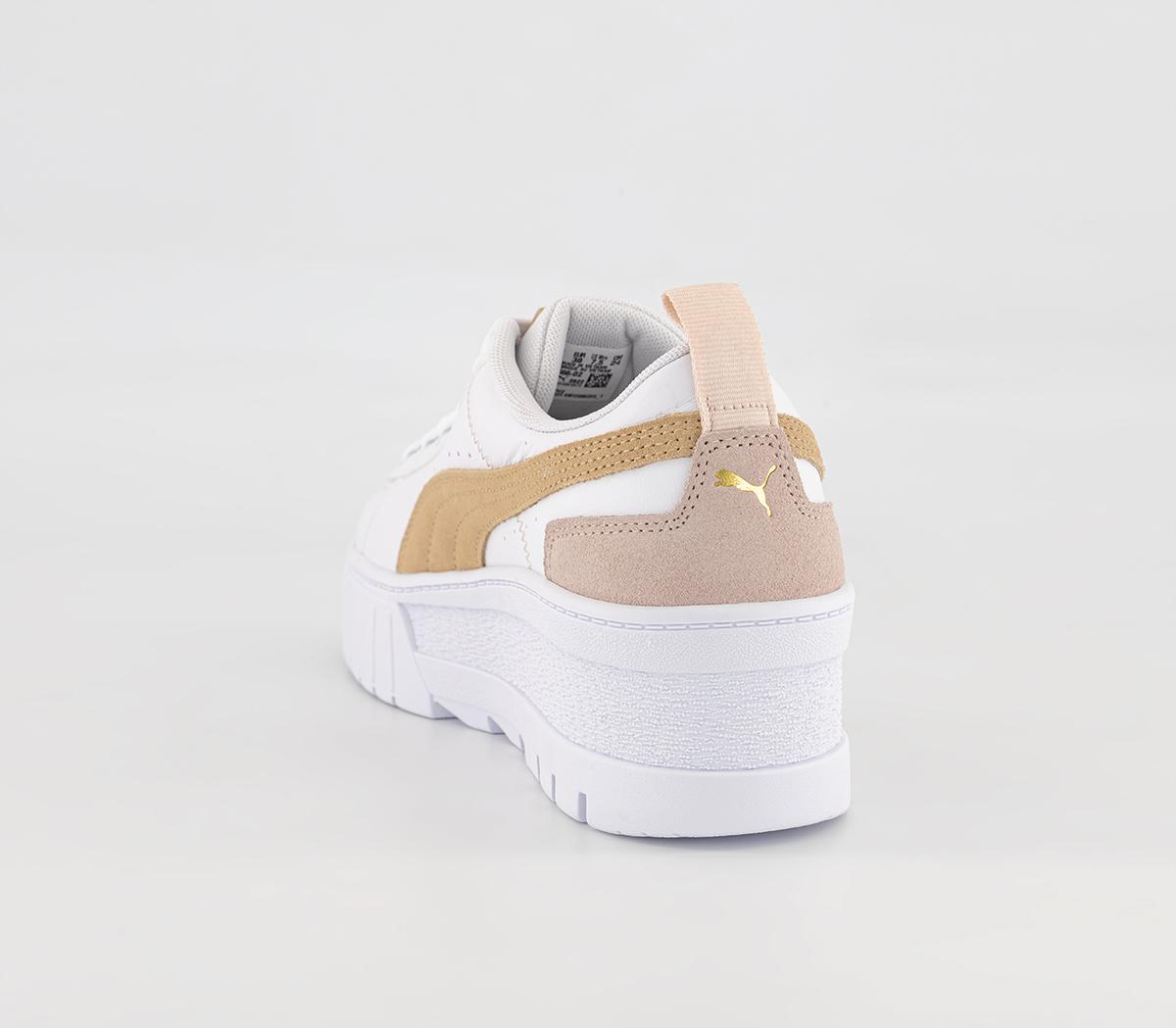 PUMA Mayze Wedge Trainers Puma White Light Sand - Women's Trainers