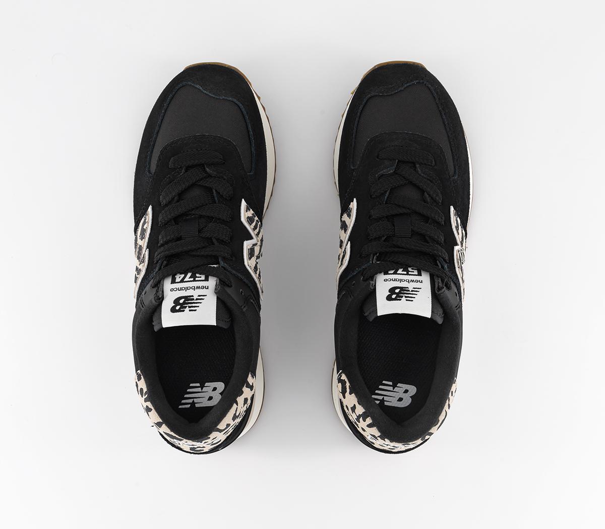 New Balance 574 Platform Black Leoard Gum - Unisex Sports