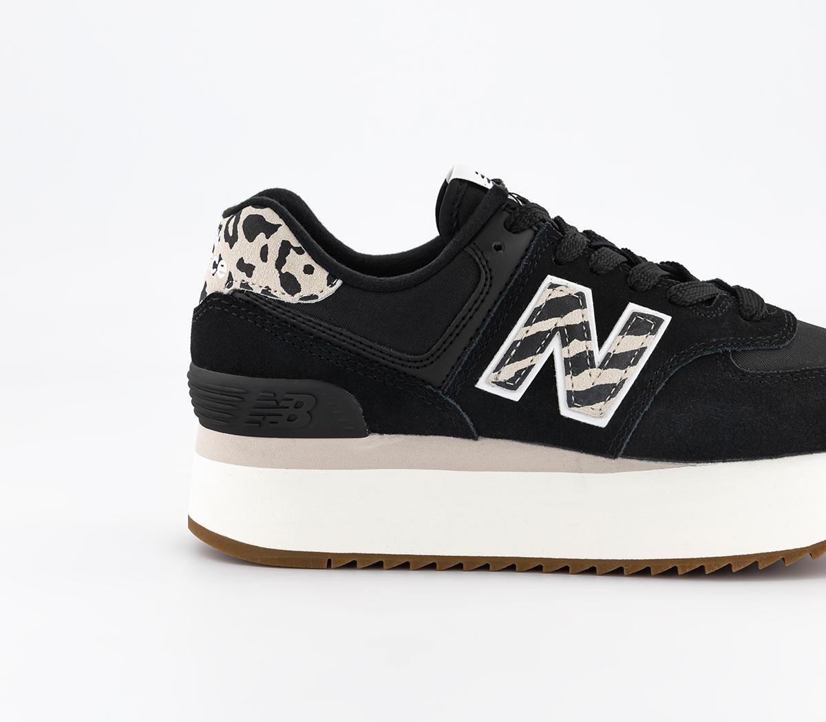 New Balance 574 Platform Black Leoard Gum - Unisex Sports