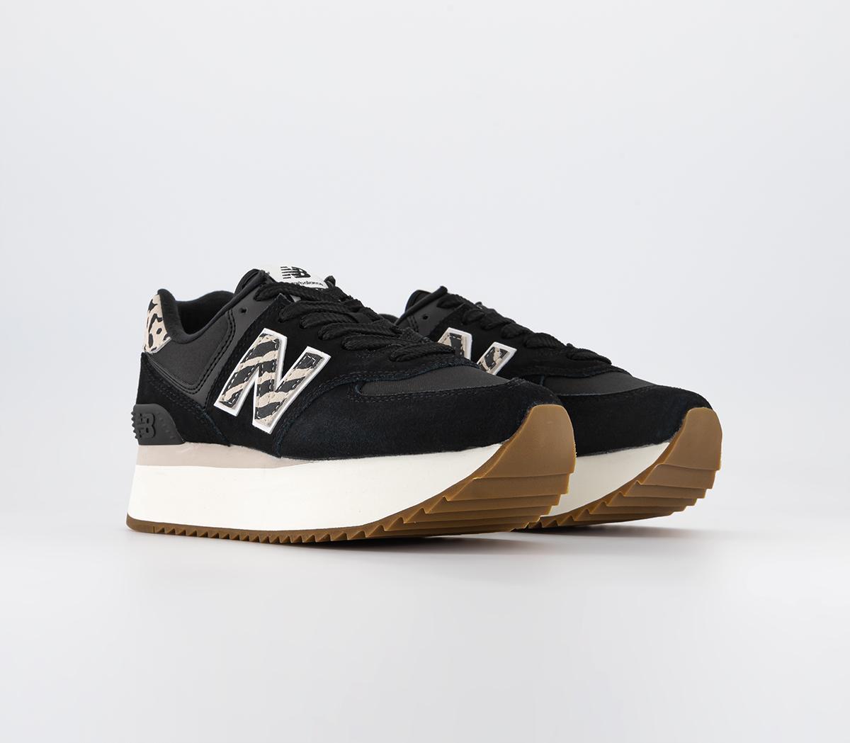 New Balance 574 Platform Black Leoard Gum - Unisex Sports