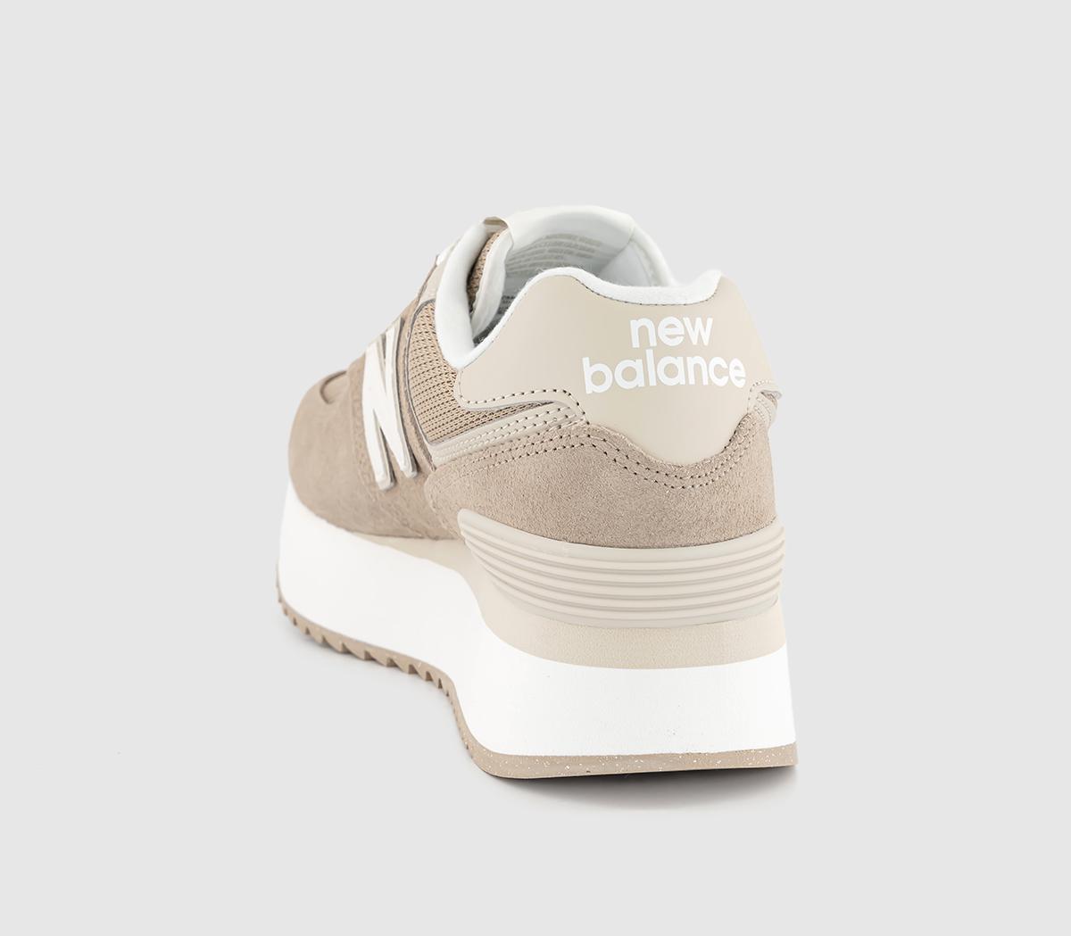 New Balance 574 Platform Trainers Driftwood Brown - Women's Trainers