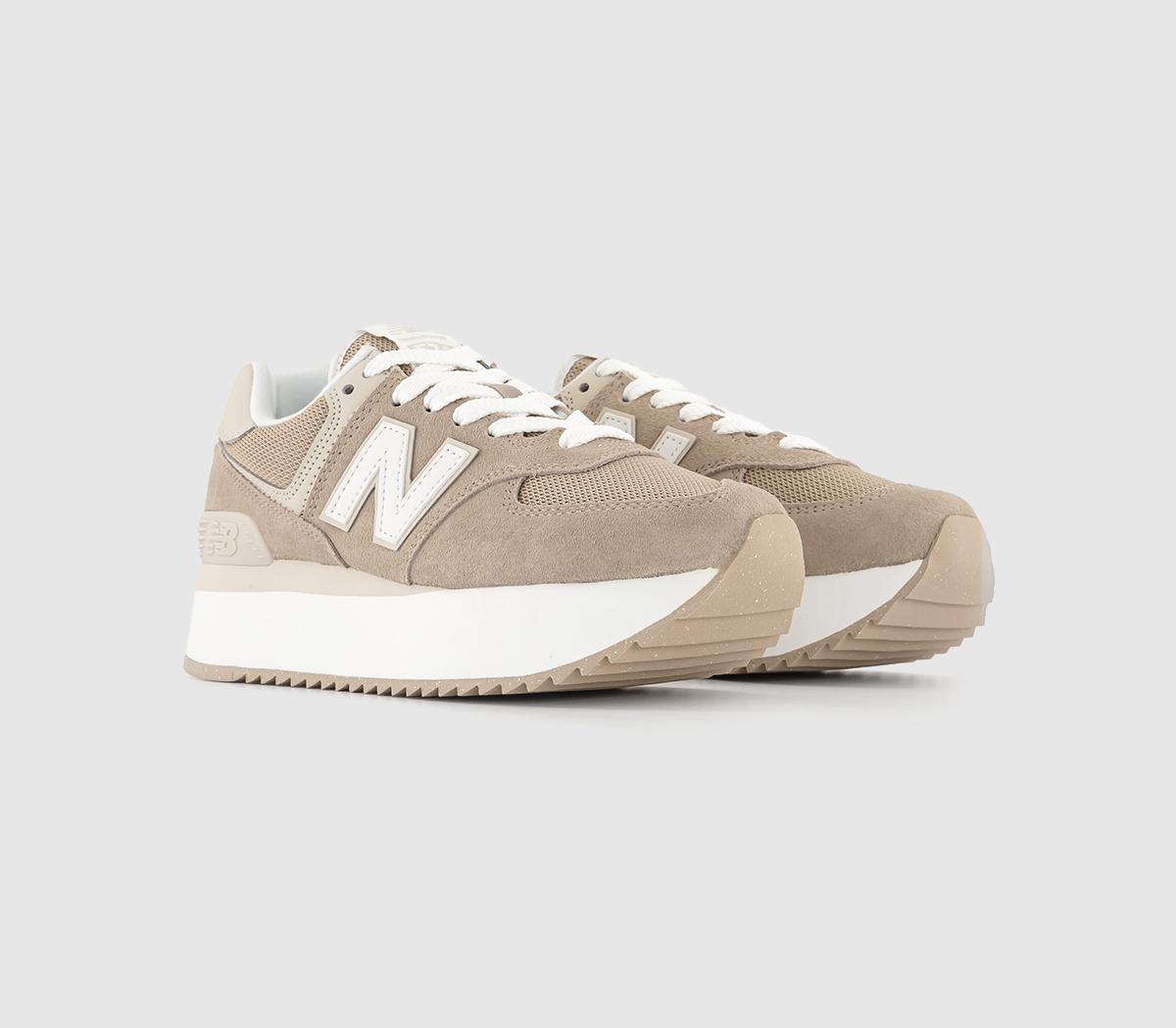 New Balance 574 Platform Trainers Driftwood Brown - New Balance 574