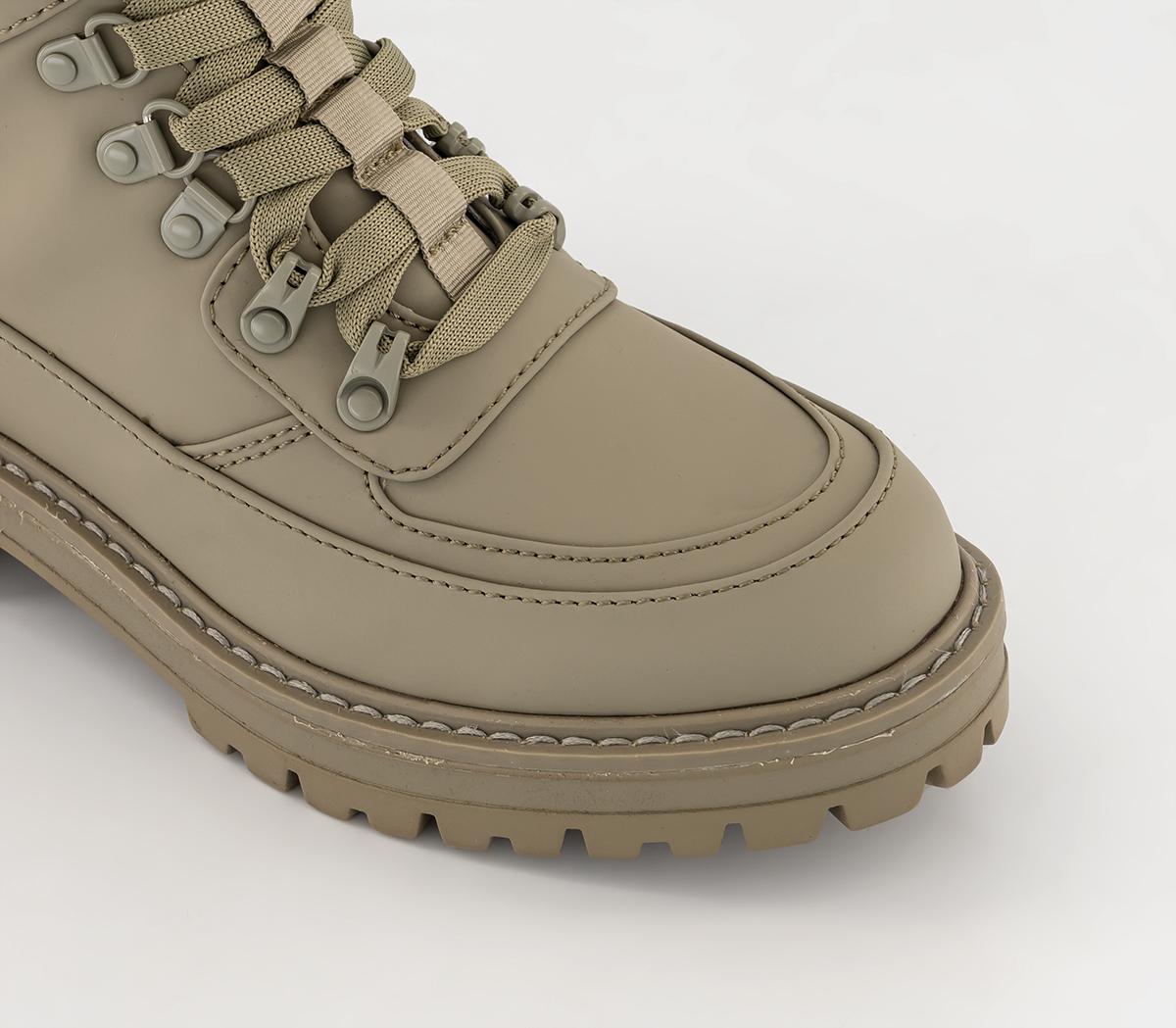 EARTHADDICT Erde Lace Up Hiker Boots Khaki - Women's Ankle Boots