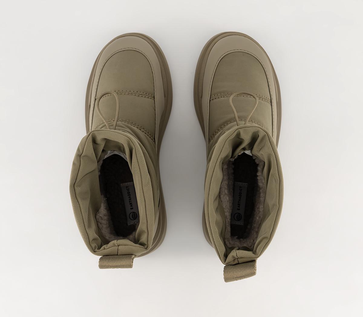 EARTHADDICT Jordan Snow Boots Khaki - Women's Ankle Boots