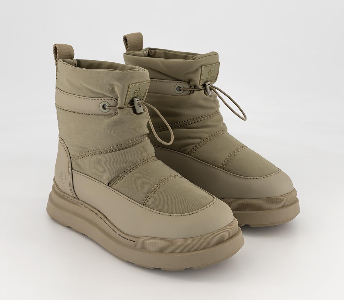 EARTHADDICT Jordan Snow Boots Khaki - Women's Ankle Boots