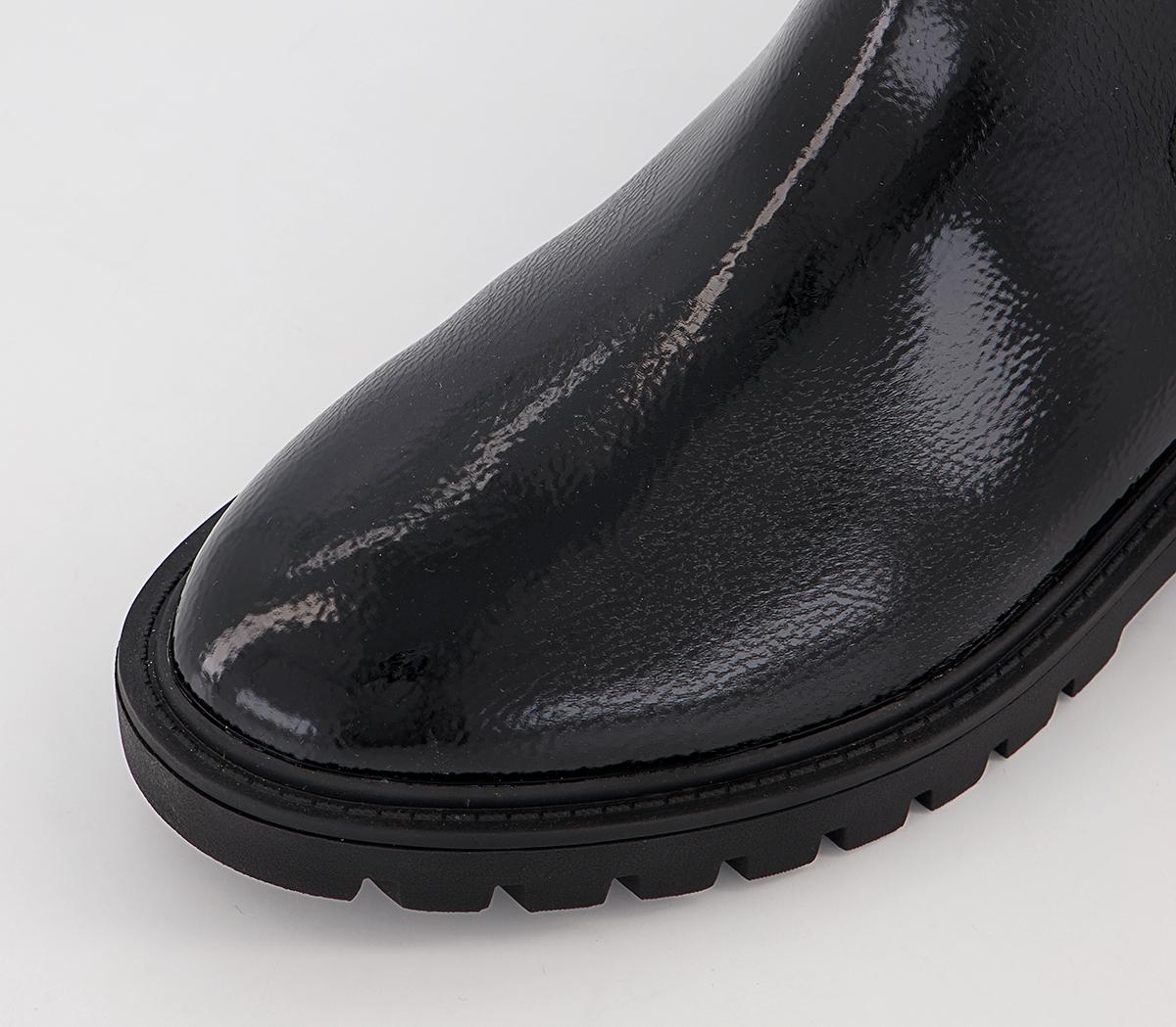 OFFICE Apollo Chelsea Ankle Boots Black Patent - Women's Ankle Boots
