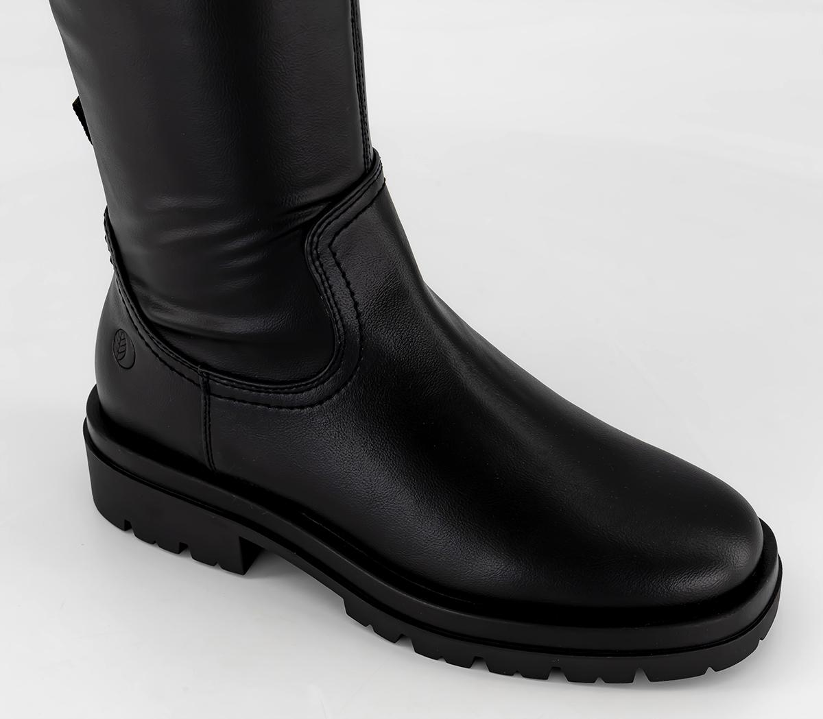 EARTHADDICT Tierra Over The Knee Boots Black - Knee High Boots