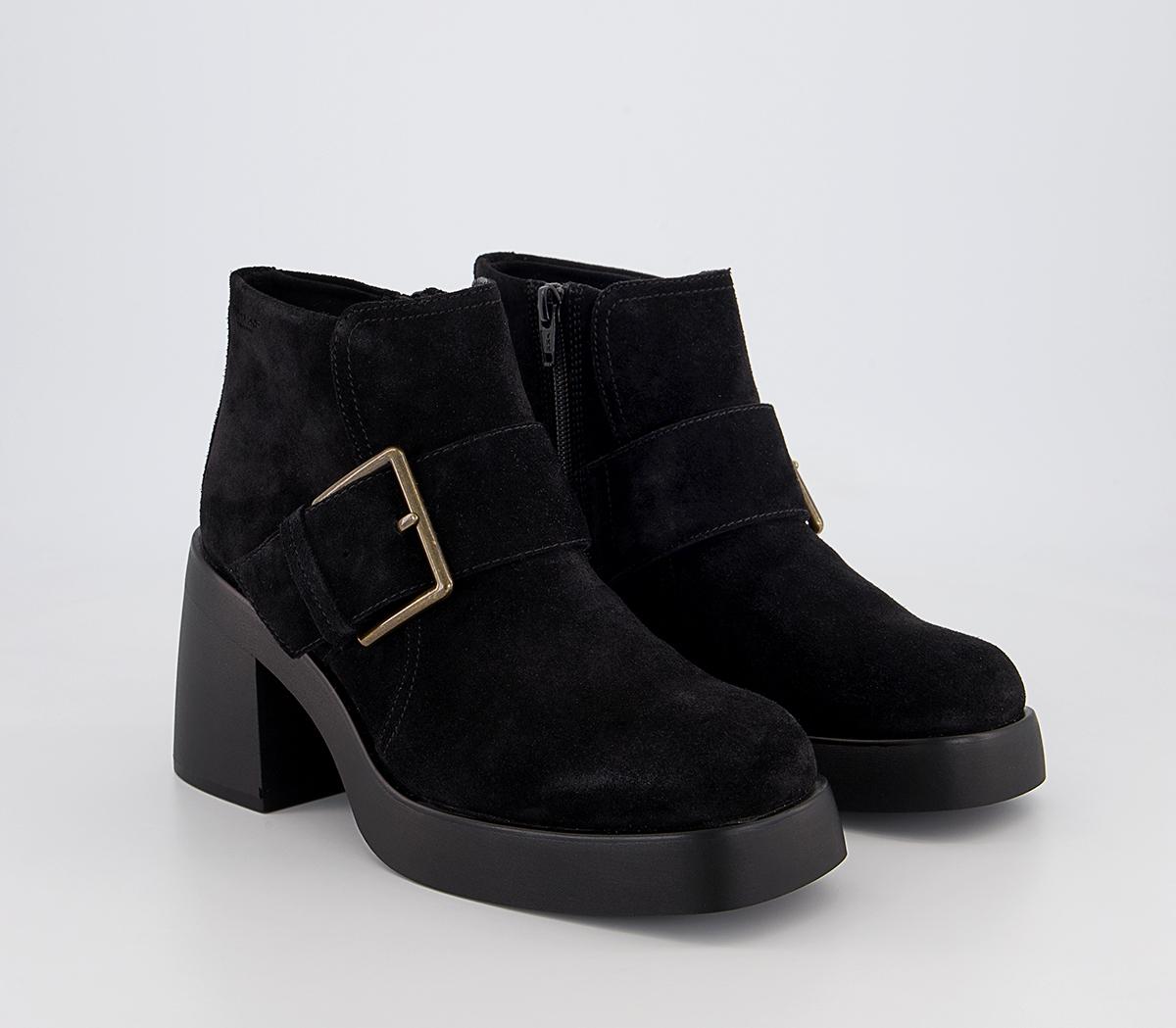Vagabond Shoemakers Brooke Buckle Boots Black - Women's Ankle Boots