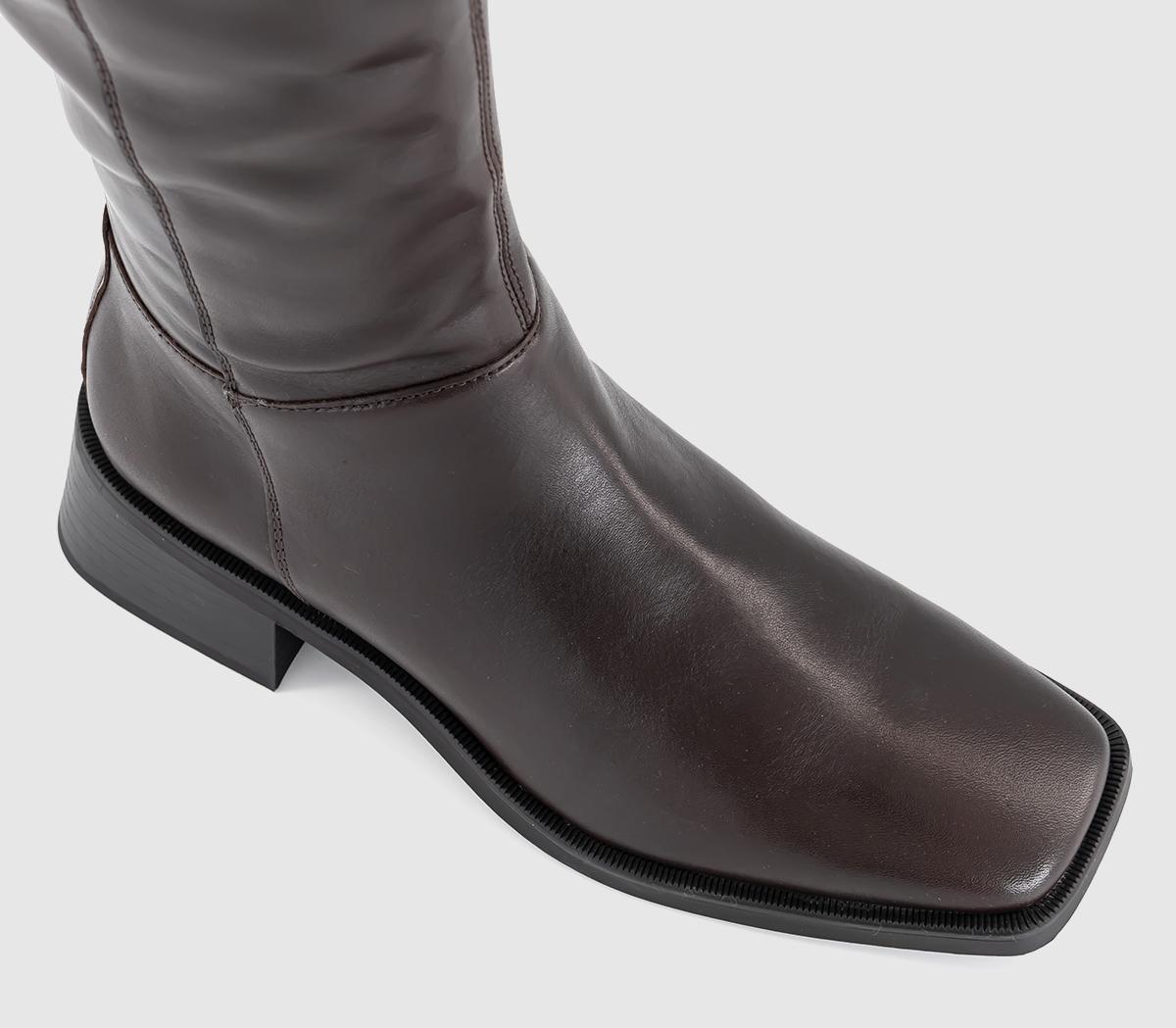 Vagabond Shoemakers Blanca Tall Boots Chocolate Leather - Women's Knee ...