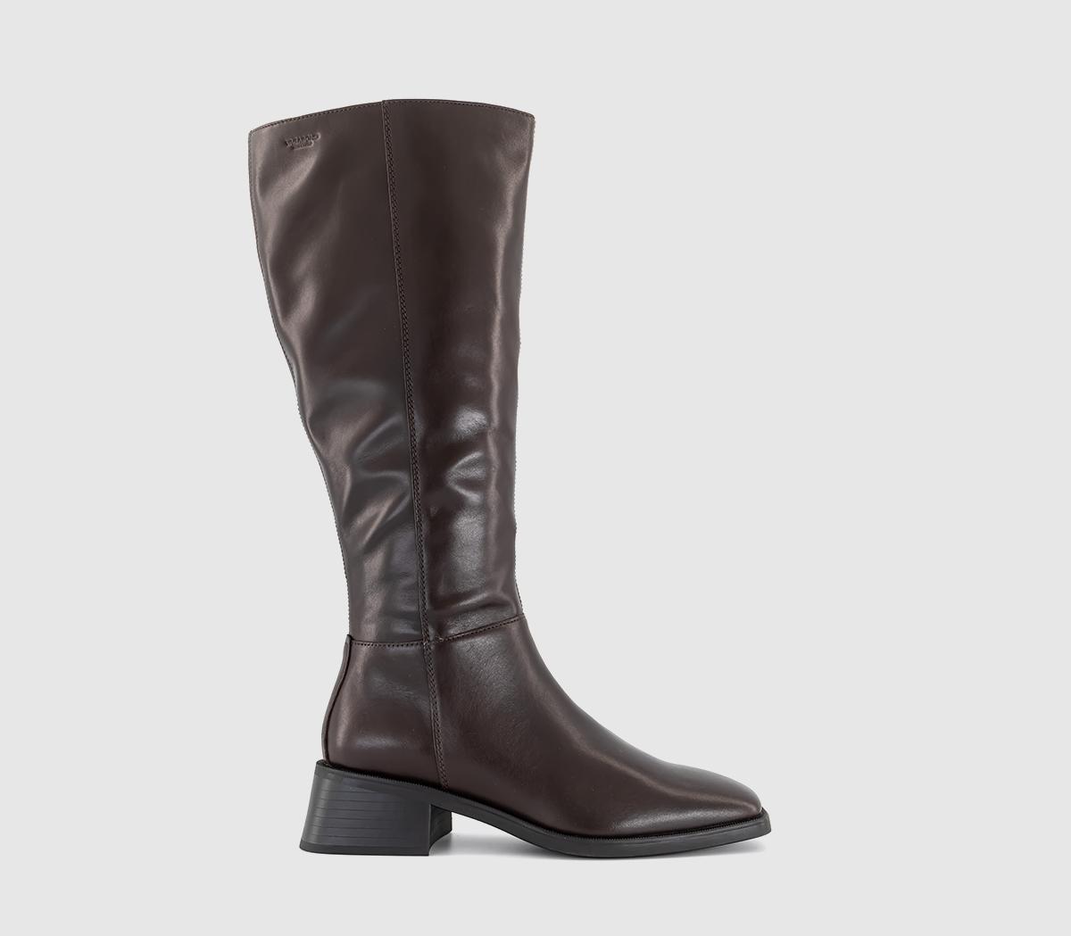 Vagabond Shoemakers Blanca Tall Boots Chocolate Leather - Women's Knee ...