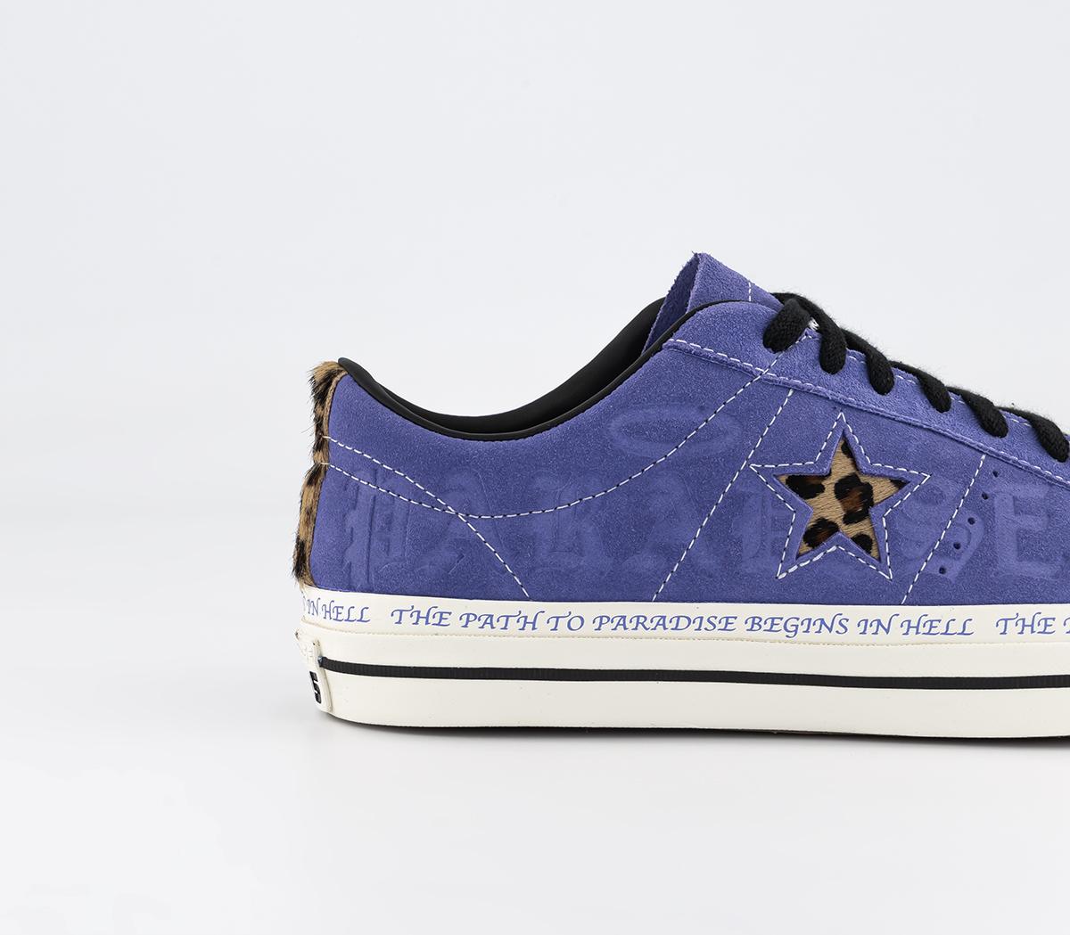 Converse One Star Pro Sean Pablo Trainers Wild Lilac Black Egret - Men ...