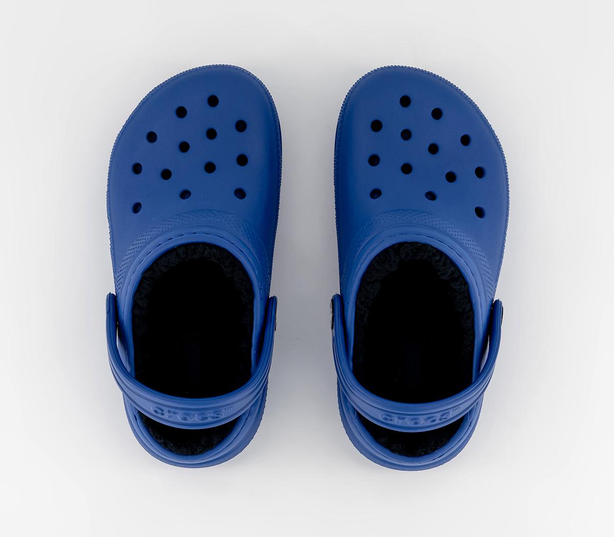 Crocs Classic Lined Kids Clogs Bolt Blue - Unisex