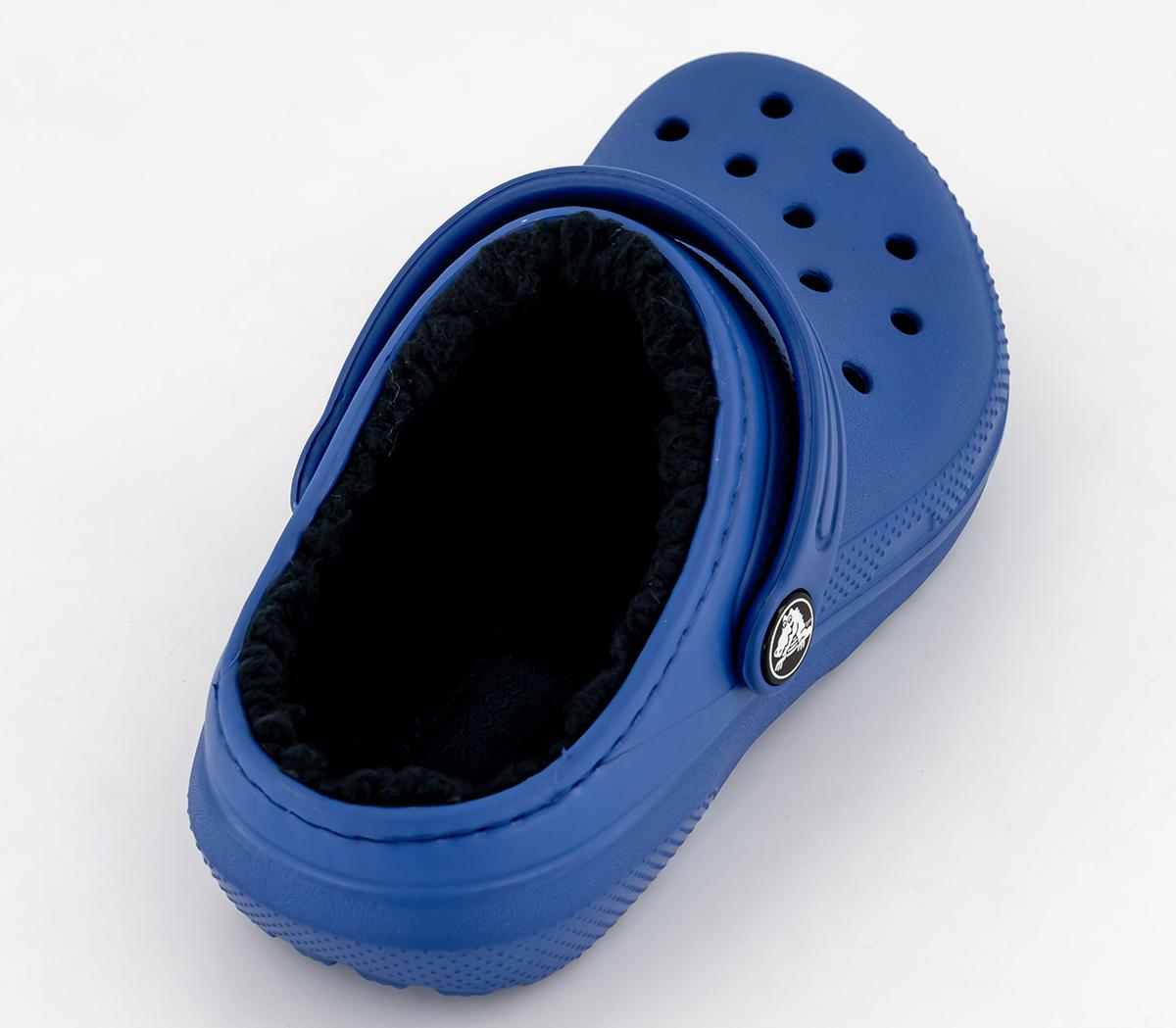 Crocs Classic Lined Kids Clogs Bolt Blue - Unisex