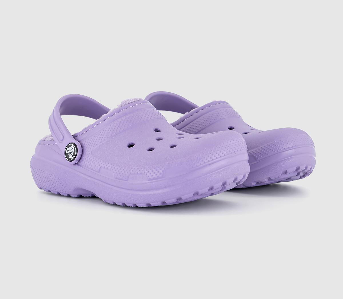 Crocs Classic Lined Kids Clogs Orchid - Unisex