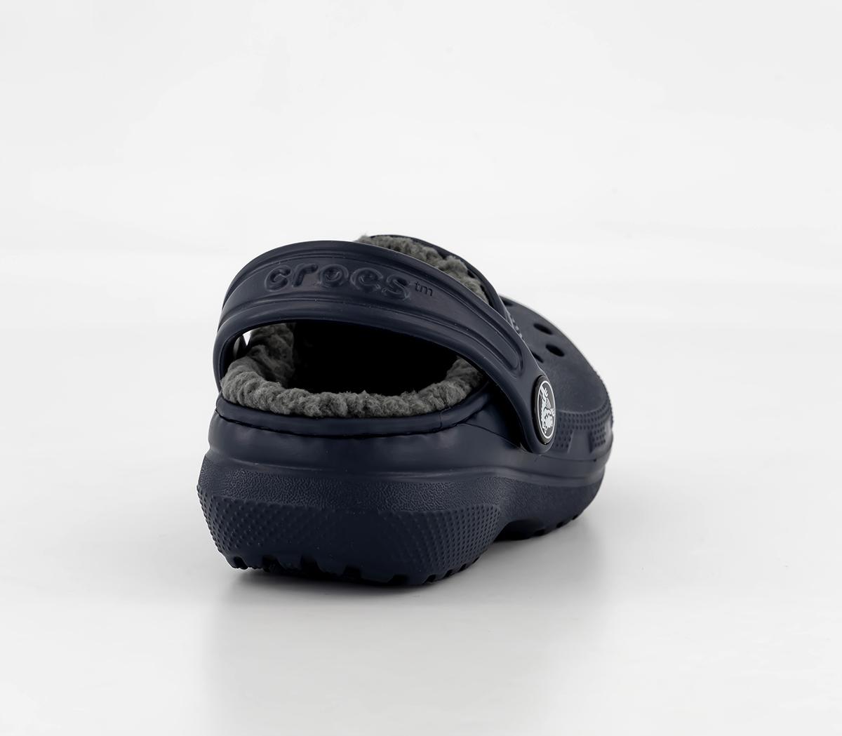 Crocs Classic Toddler Lined Clogs Navy Charcoal - Unisex