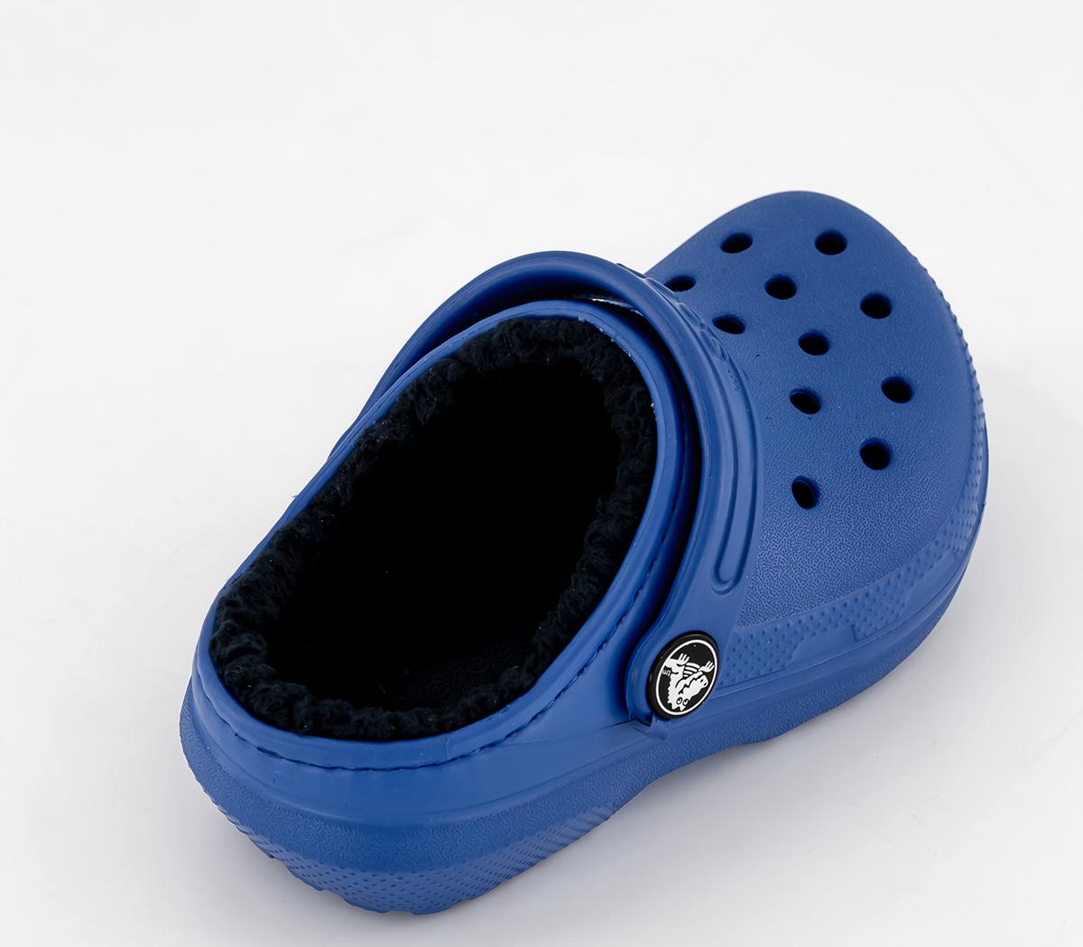 Crocs Classic Lined Toddler Clogs Bolt Blue - Unisex