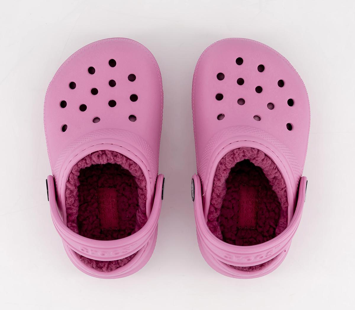 Crocs Classic Lined Toddler Clogs Taffy Pink - Unisex