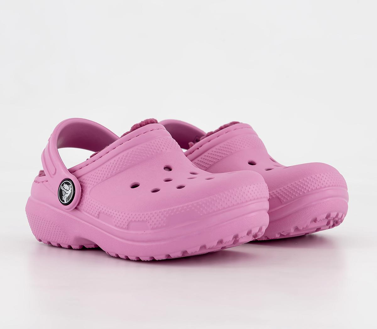 Crocs Classic Lined Toddler Clogs Taffy Pink - Unisex
