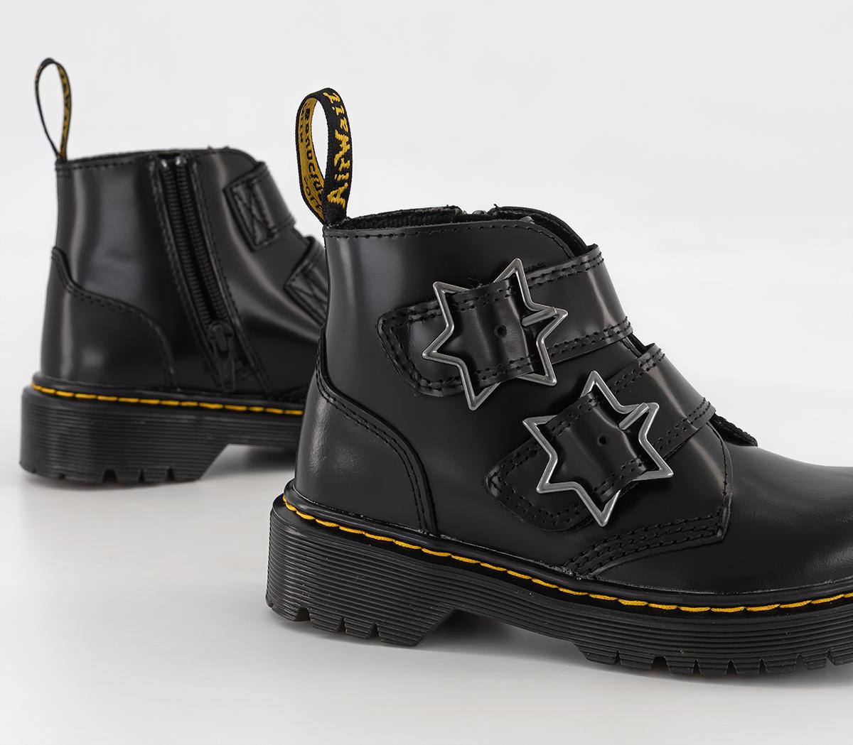 Dr. Martens Devon Bex Junior Boots Black Patent - Unisex