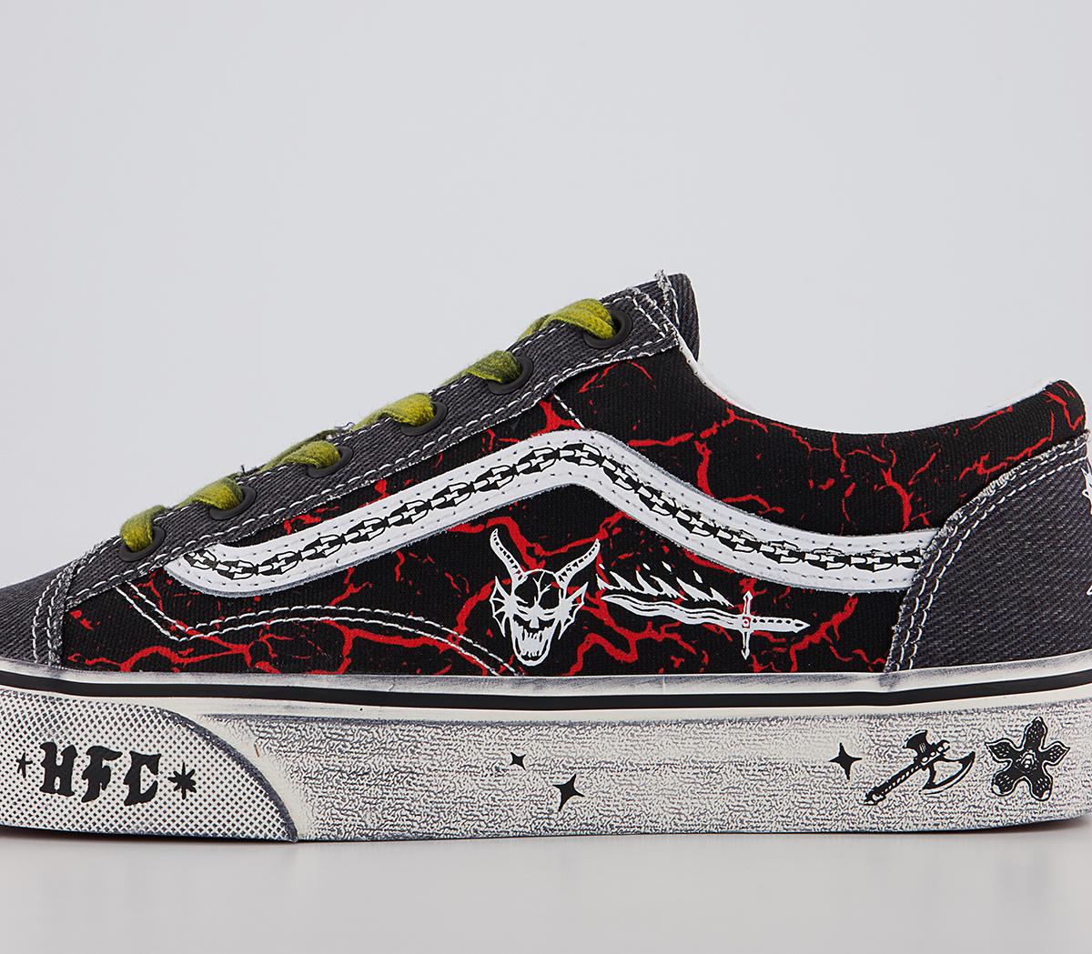Vans Ua Style 36 Trainers Black Red - Unisex Sports