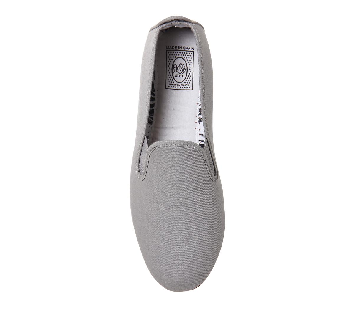 Flossy Flossy Elastic Pump Light Grey Canvas - Flat Shoes for Women