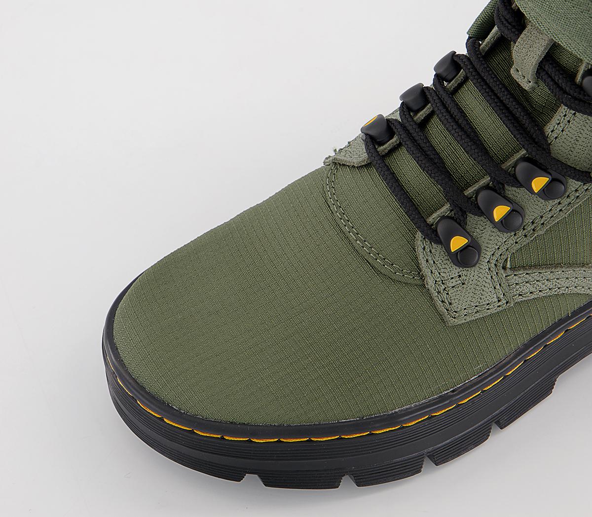 Dr. Martens Combs Tech II Boots Khaki Green Accord - Women's Ankle Boots