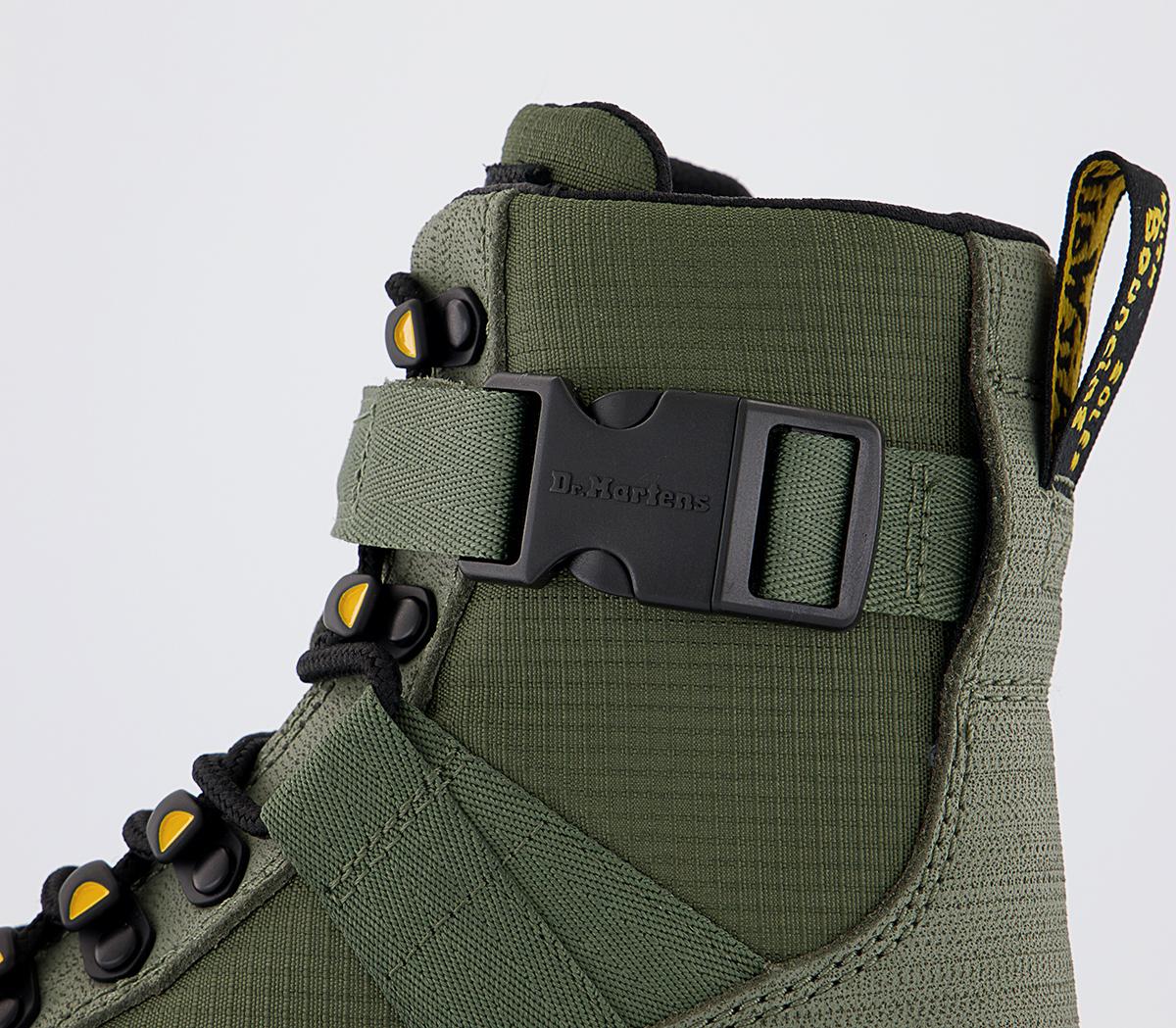 Dr. Martens Combs Tech II Boots Khaki Green Accord - Women's Ankle Boots