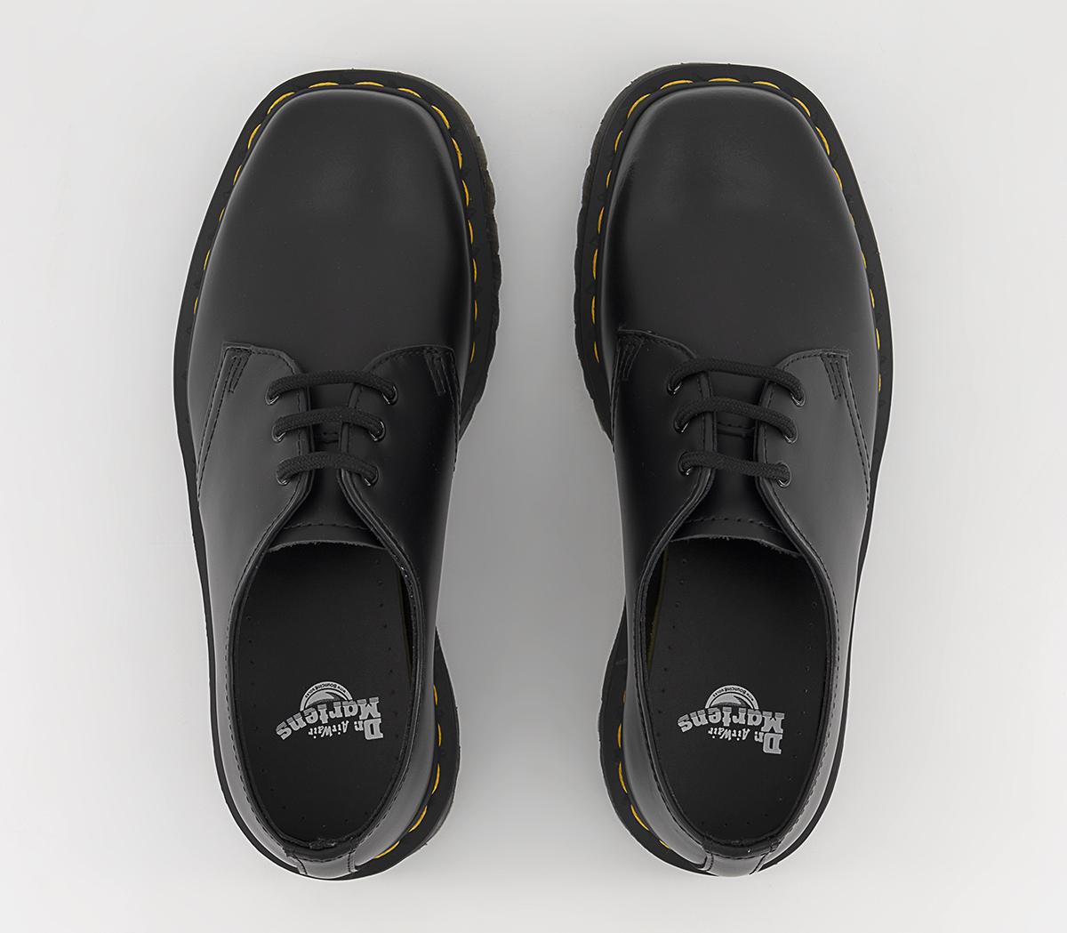 Dr. Martens 1461 Bex Shoe Squared Shoes Black Polished Smooth - Flat Shoes for Women