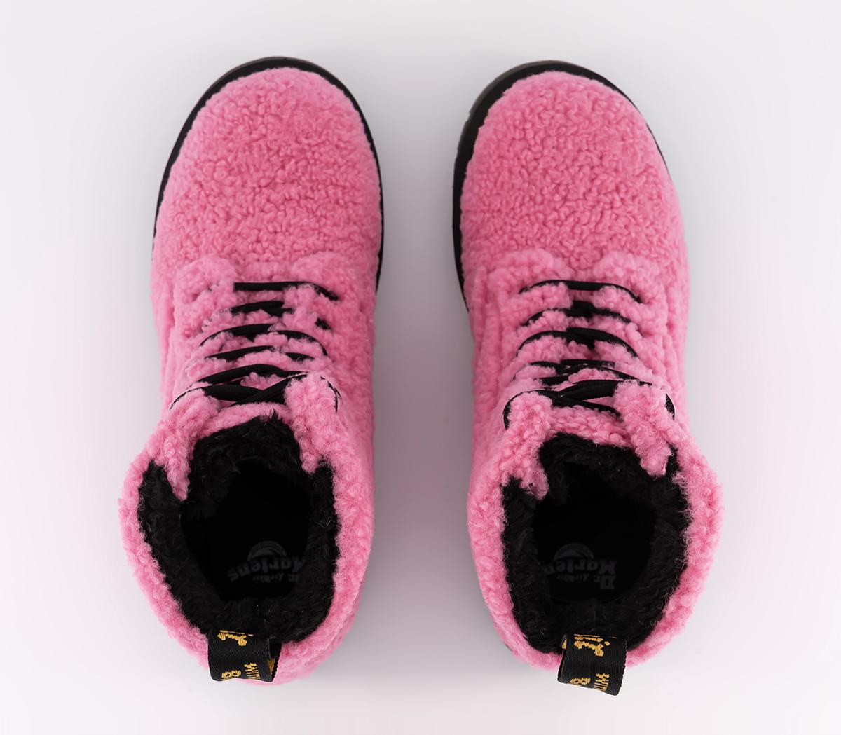 Dr. Martens 1460 Pascal Lux Borg Boots Clash Pink - Women's Ankle Boots